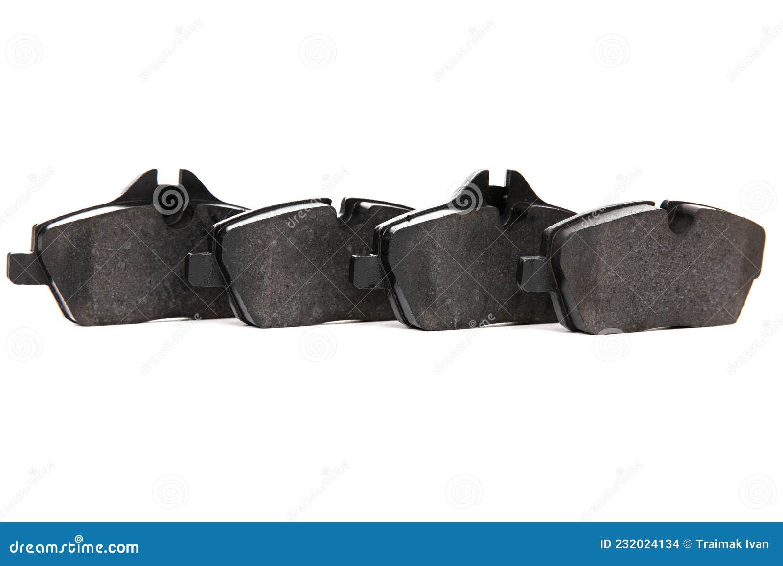 Set of Brake Pads on a White Background Stock Photo - Image of service ...