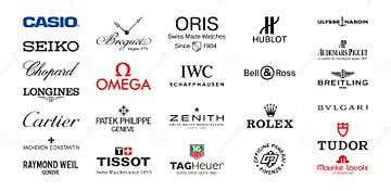 A Set of Branded Watch Logos. Vector Illustration Stock Vector ...