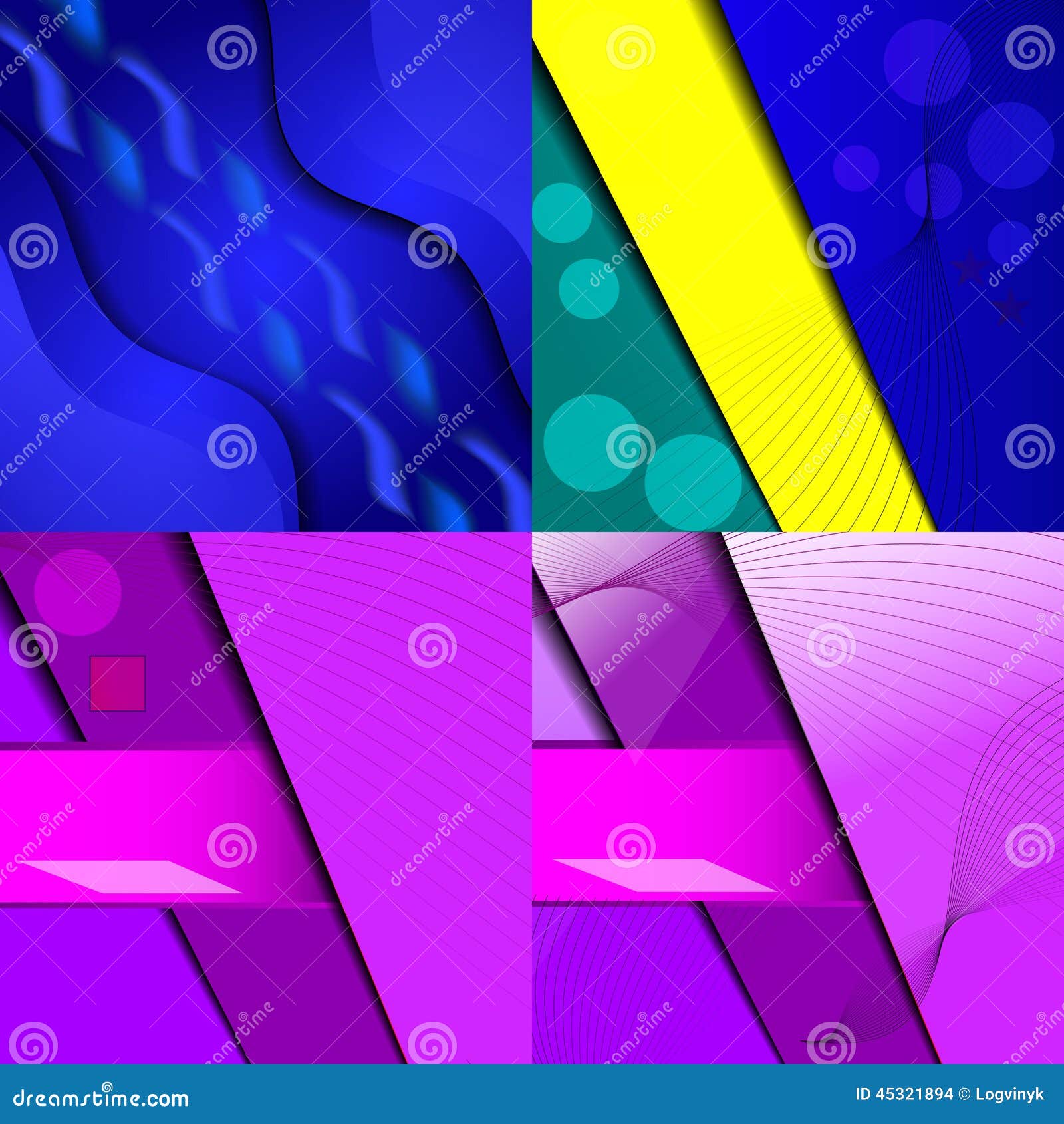 Set of Bright Abstract Backgrounds. Design Eps 10 Stock Vector ...