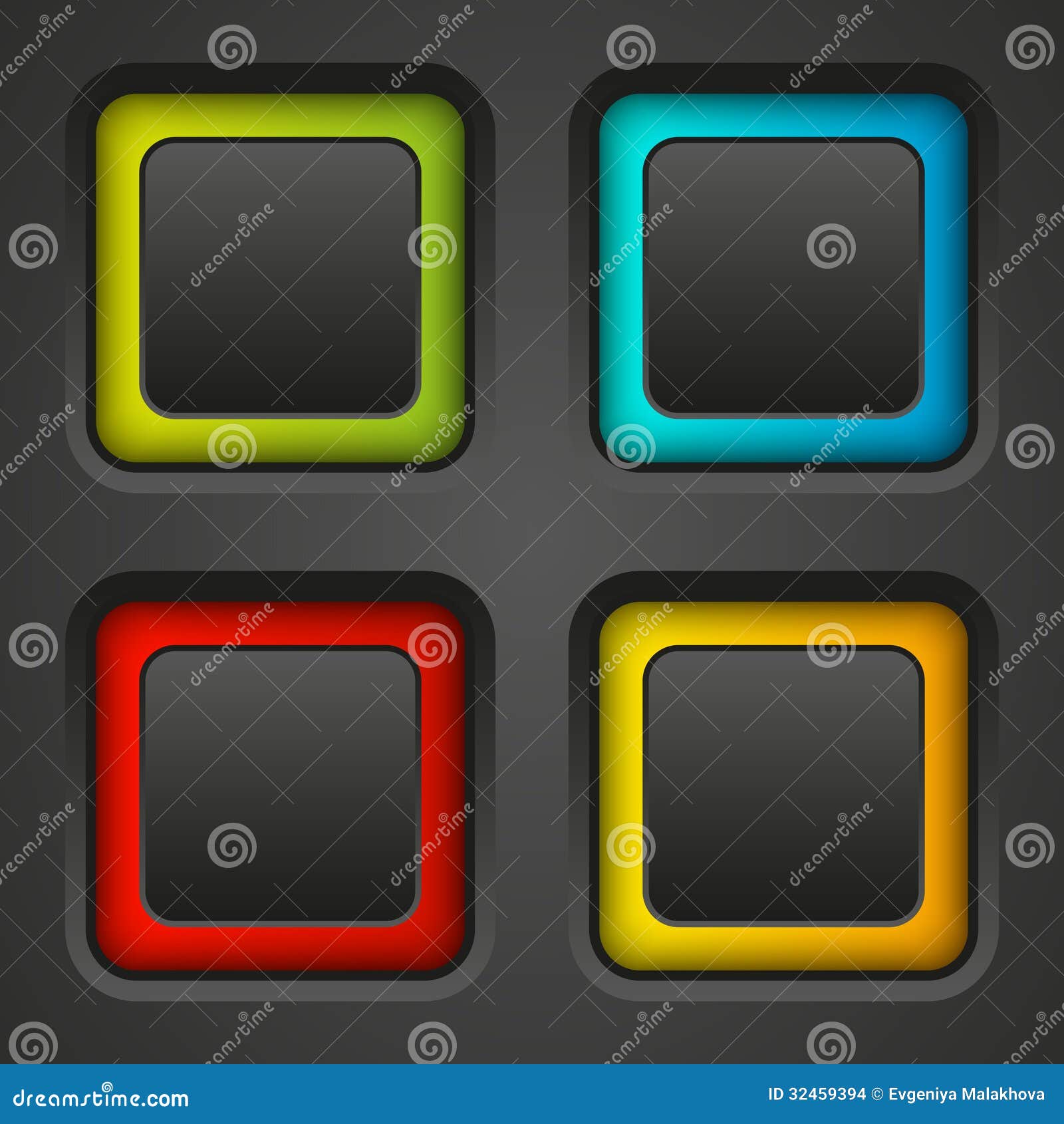 Set of bright apps icons stock vector. Illustration of style - 32459394