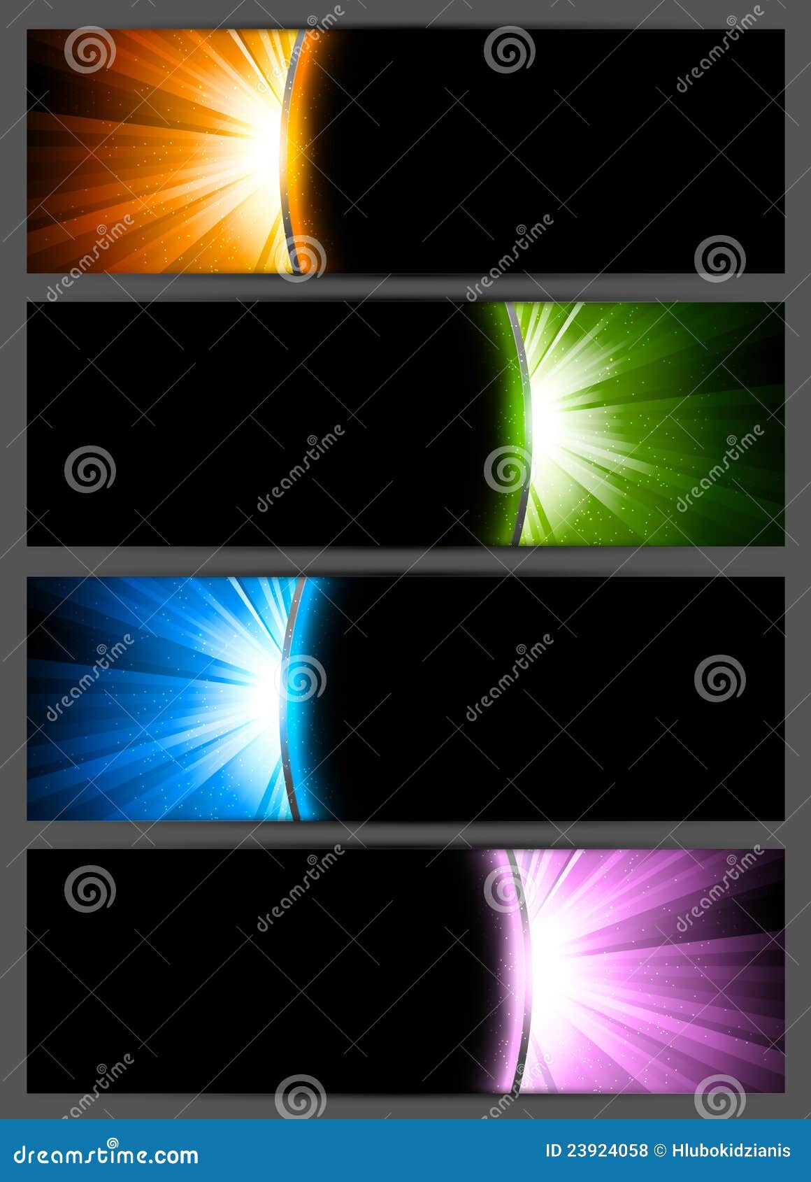 Set of bright banners stock vector. Illustration of decoration - 23924058