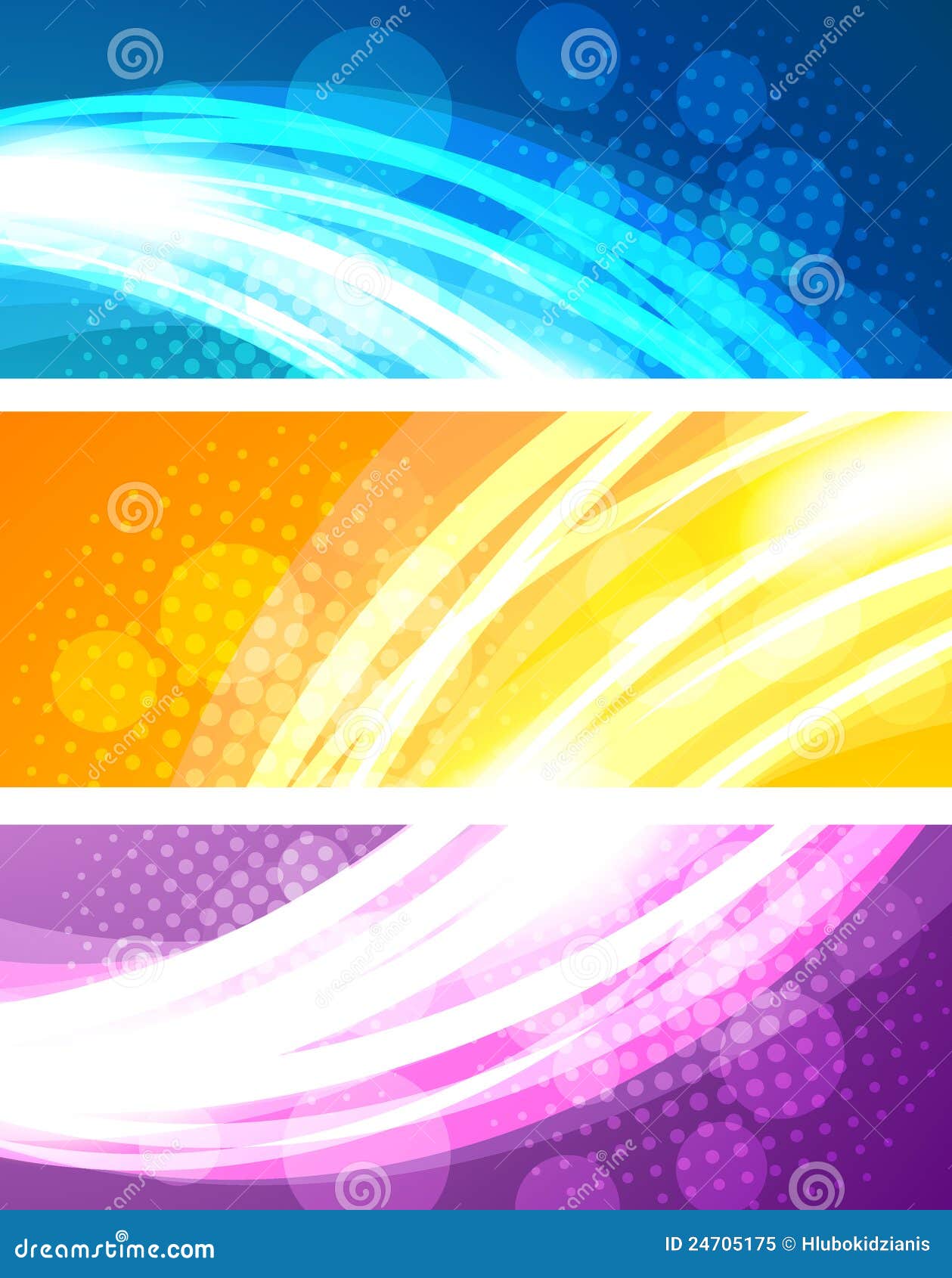Set of bright banners stock vector. Illustration of creative - 24705175