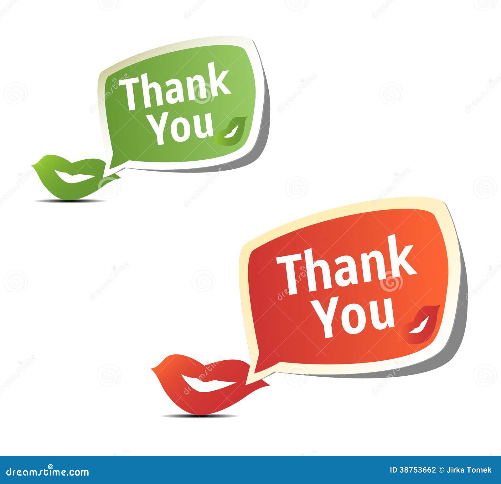 Set of Bright Colorful Stickers Thank You Stock Vector - Illustration ...