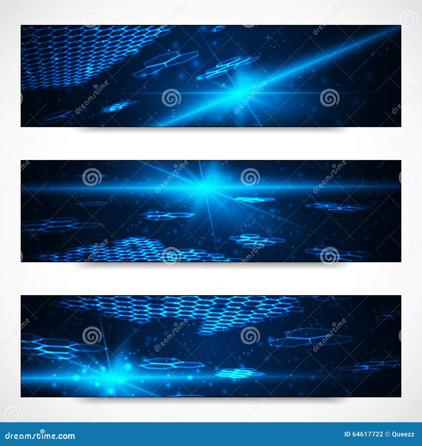 Set of Bright Digital Banners Stock Vector - Illustration of graphic ...
