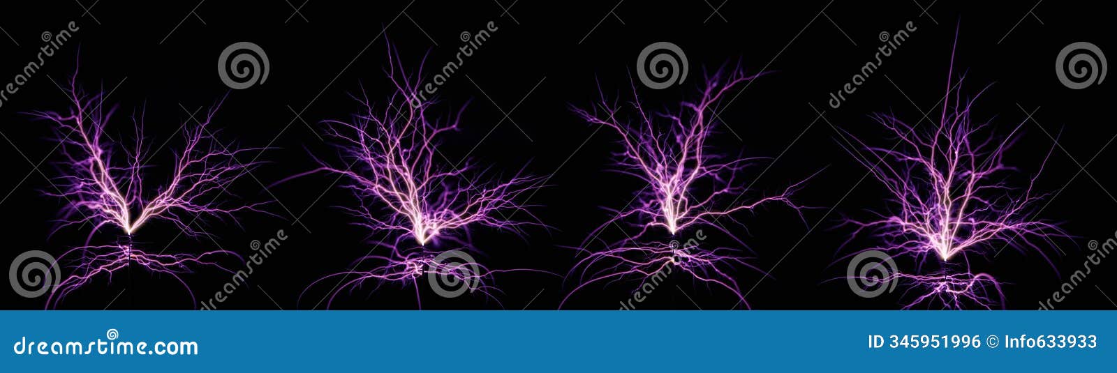 Set of Bright Electric Lightning Emanates from Electric Coils in the ...