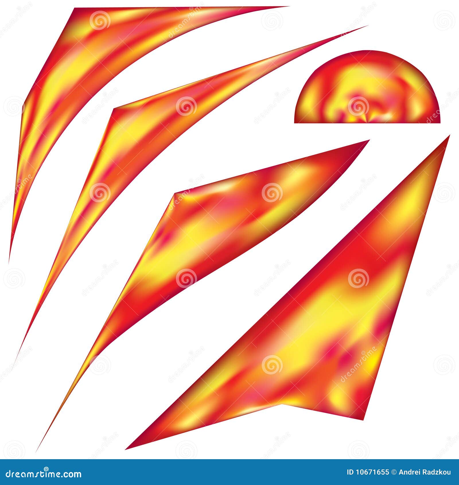 Set of bright elements stock vector. Illustration of decorative - 10671655