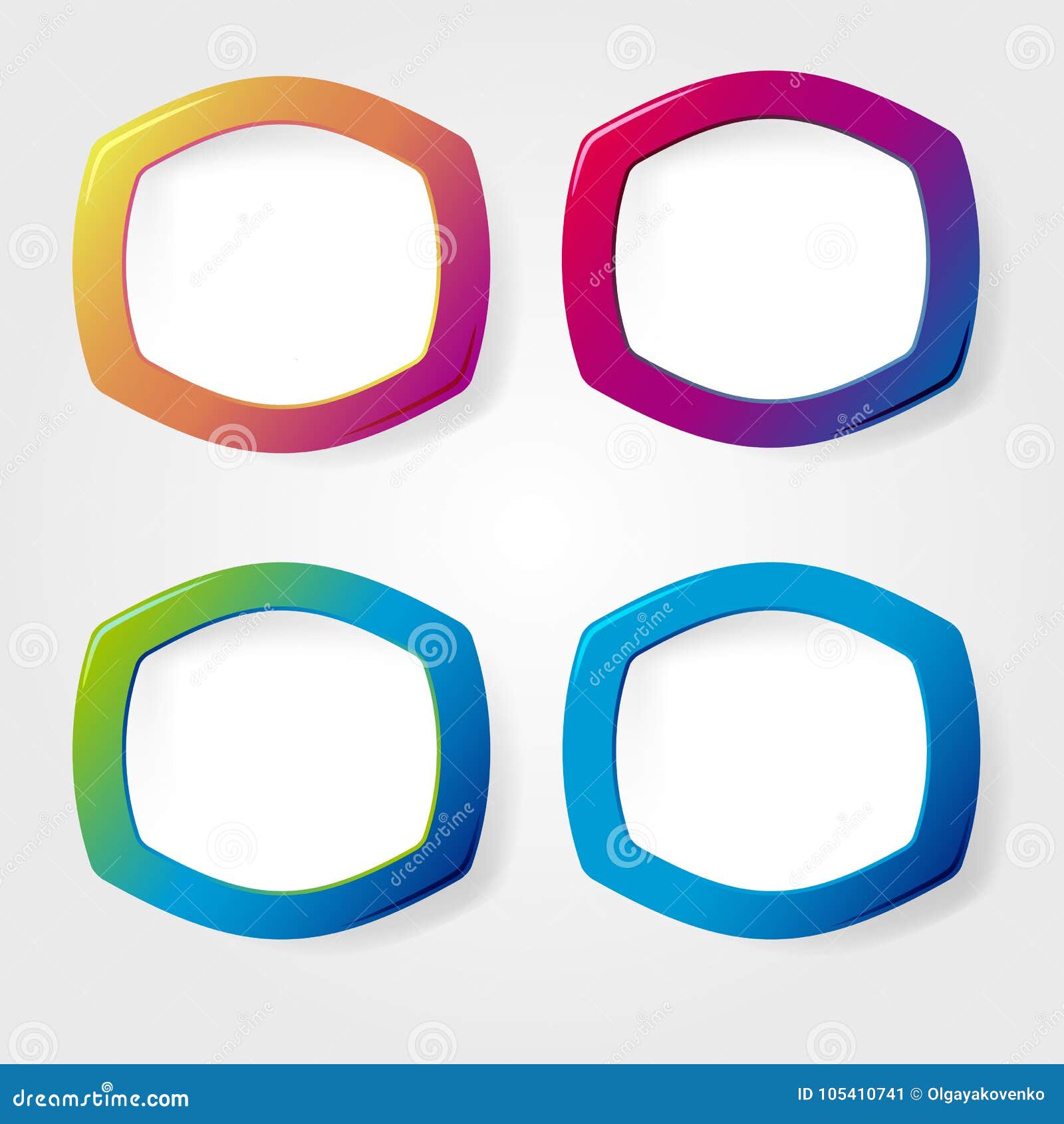 Set of Bright Frame Labels. Vector. Stock Vector - Illustration of ...