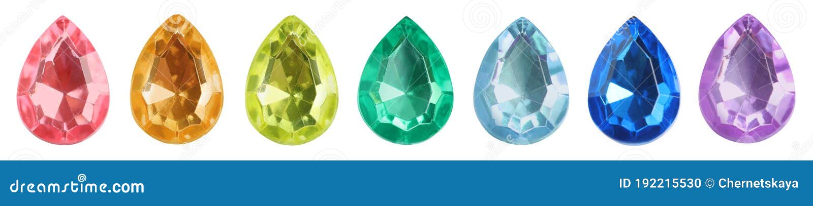 Set of Bright Gemstones Isolated.Banner Design Stock Photo - Image of ...