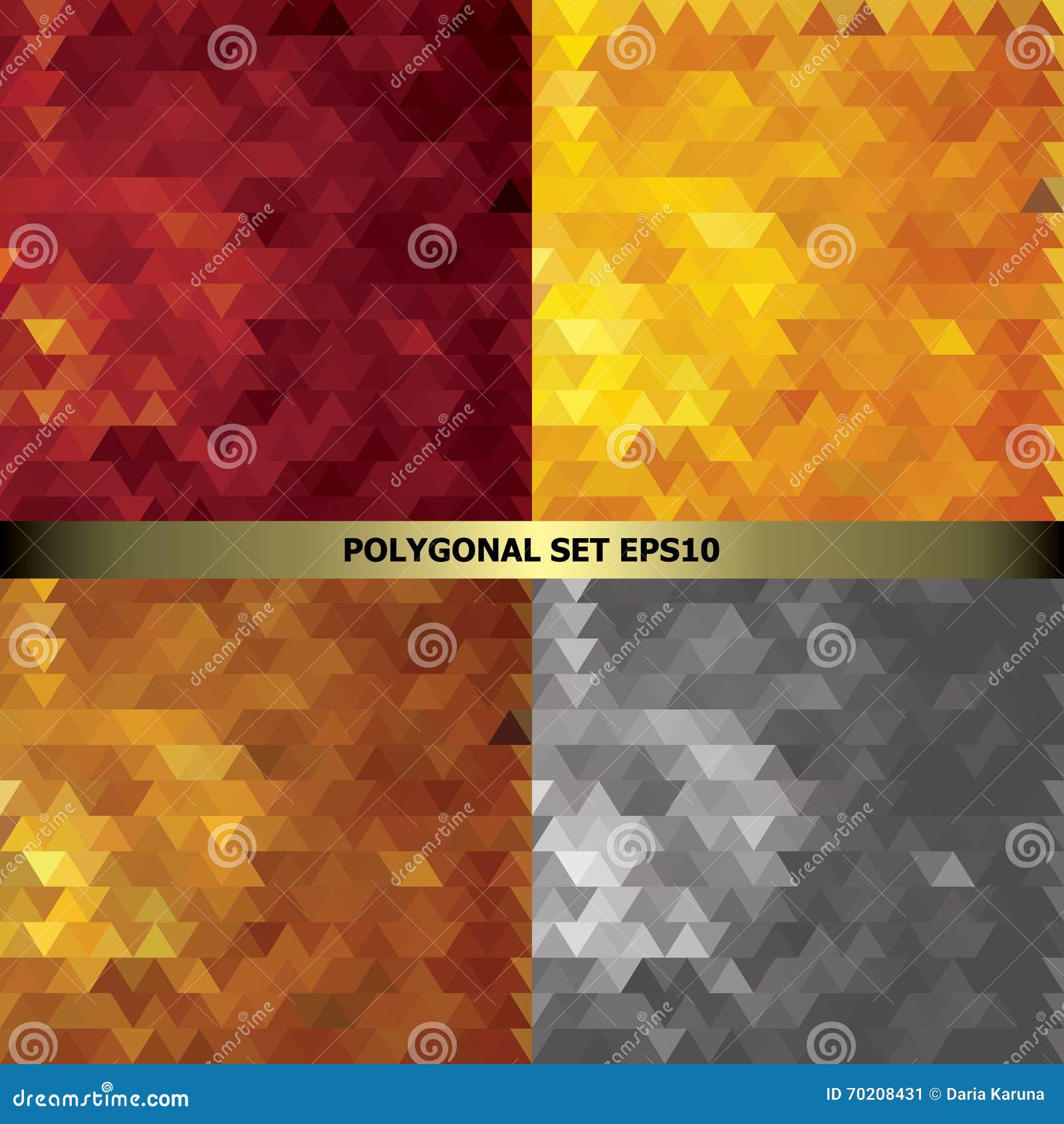 Set in Bright Gold Red and Silver Colors Stock Vector - Illustration of ...