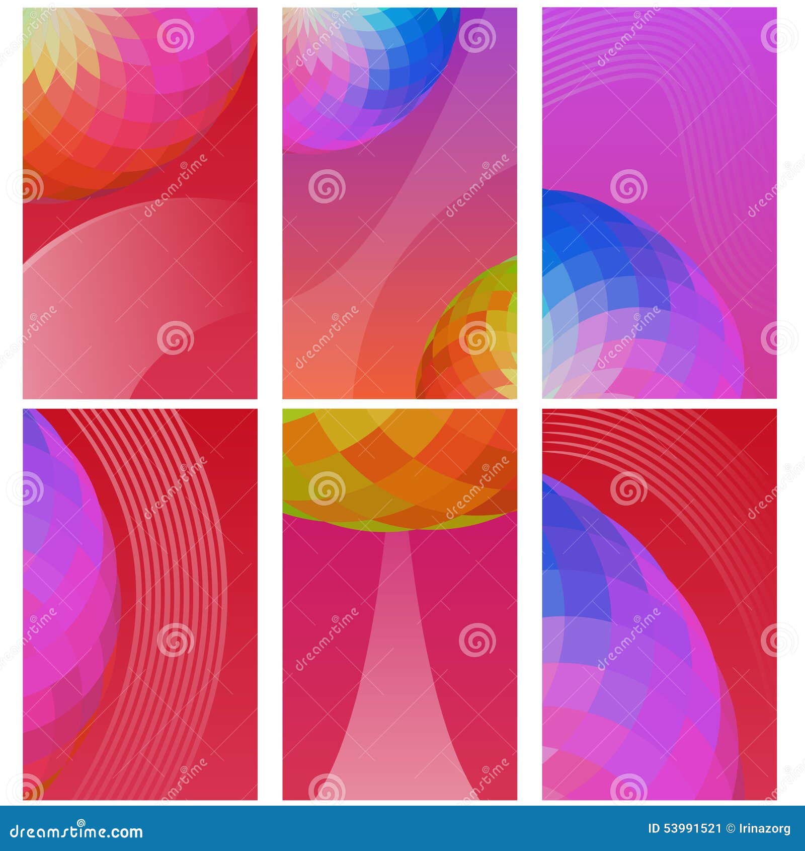 Set of Bright Mosaic Vertical Web Banners. Stock Vector - Illustration ...