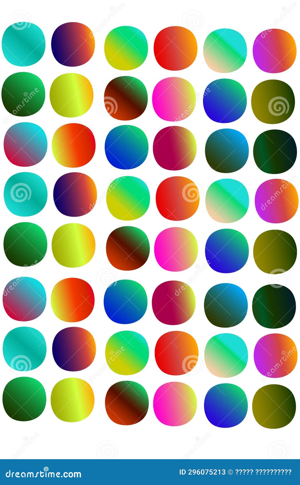Set of Bright Multi-colored Circles Stock Illustration - Illustration ...