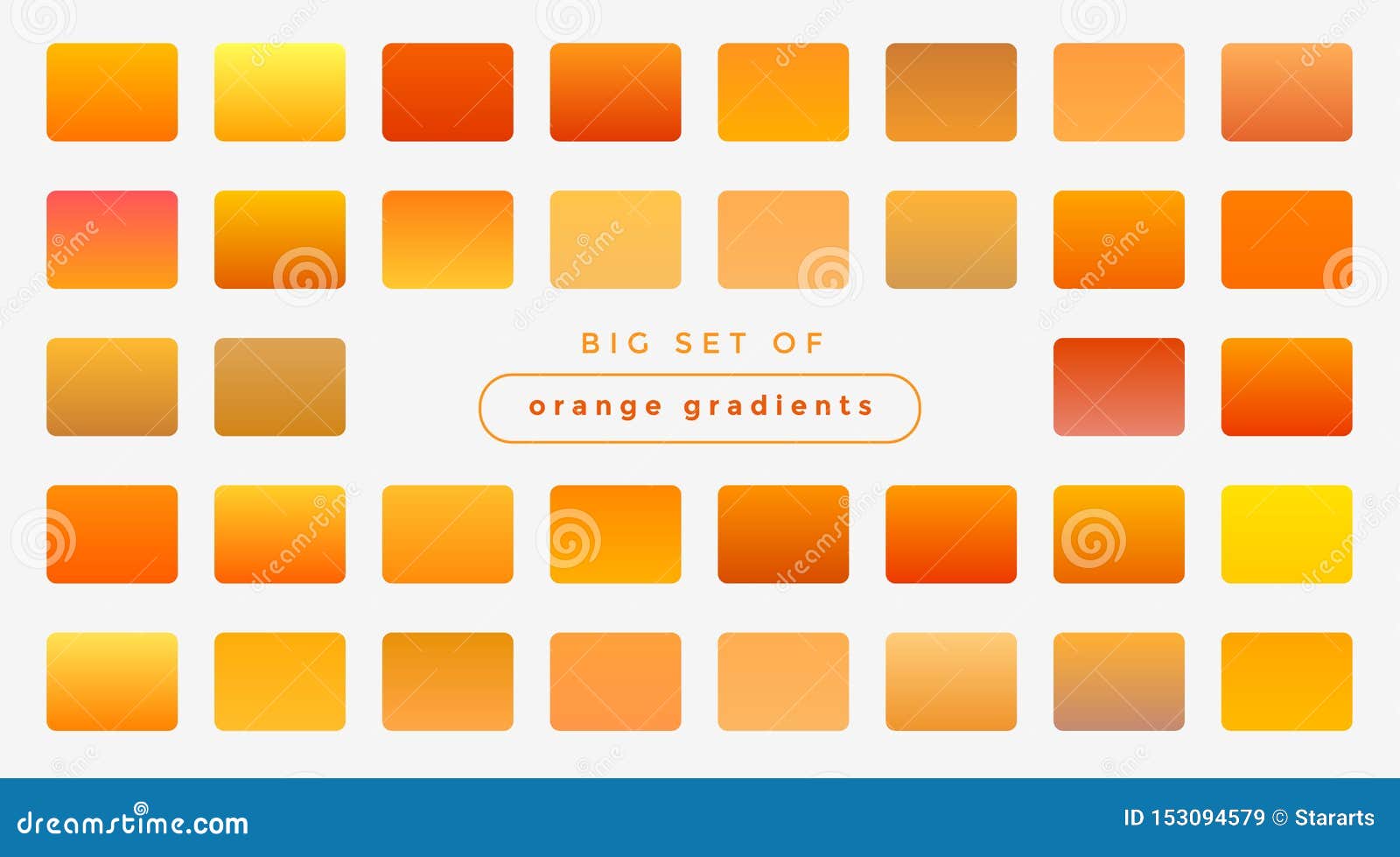 Set of Bright Orange and Yellow Gradients Stock Vector - Illustration ...
