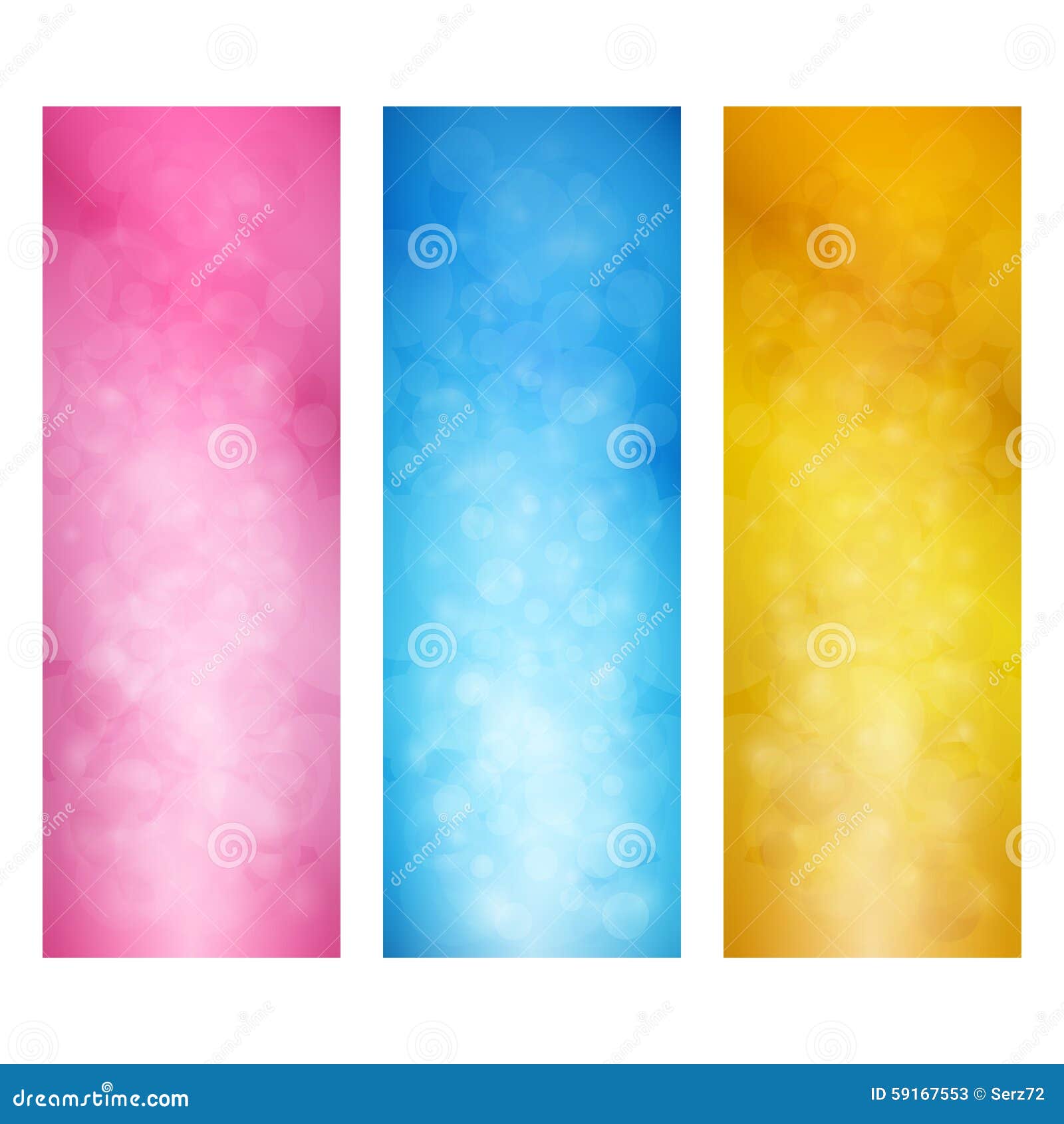 Set of Bright Vertical Banners Stock Vector - Illustration of blue ...