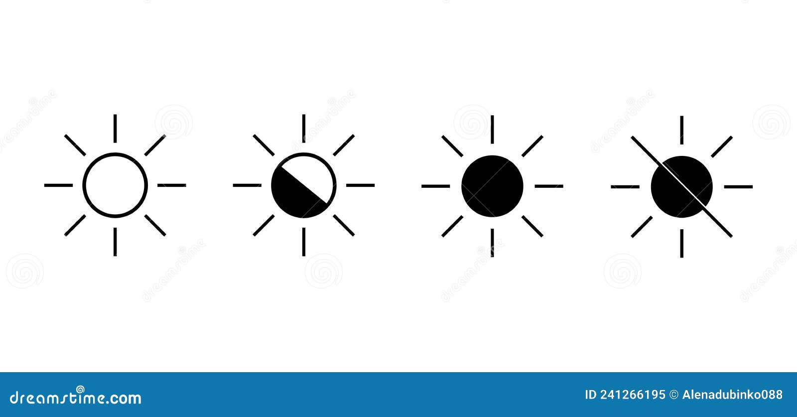 Set of Brightness Control Icons. Screen Brightness and Contrast Setting ... Set of Brightness Control Icons. Screen Brightness and Contrast Setting ...