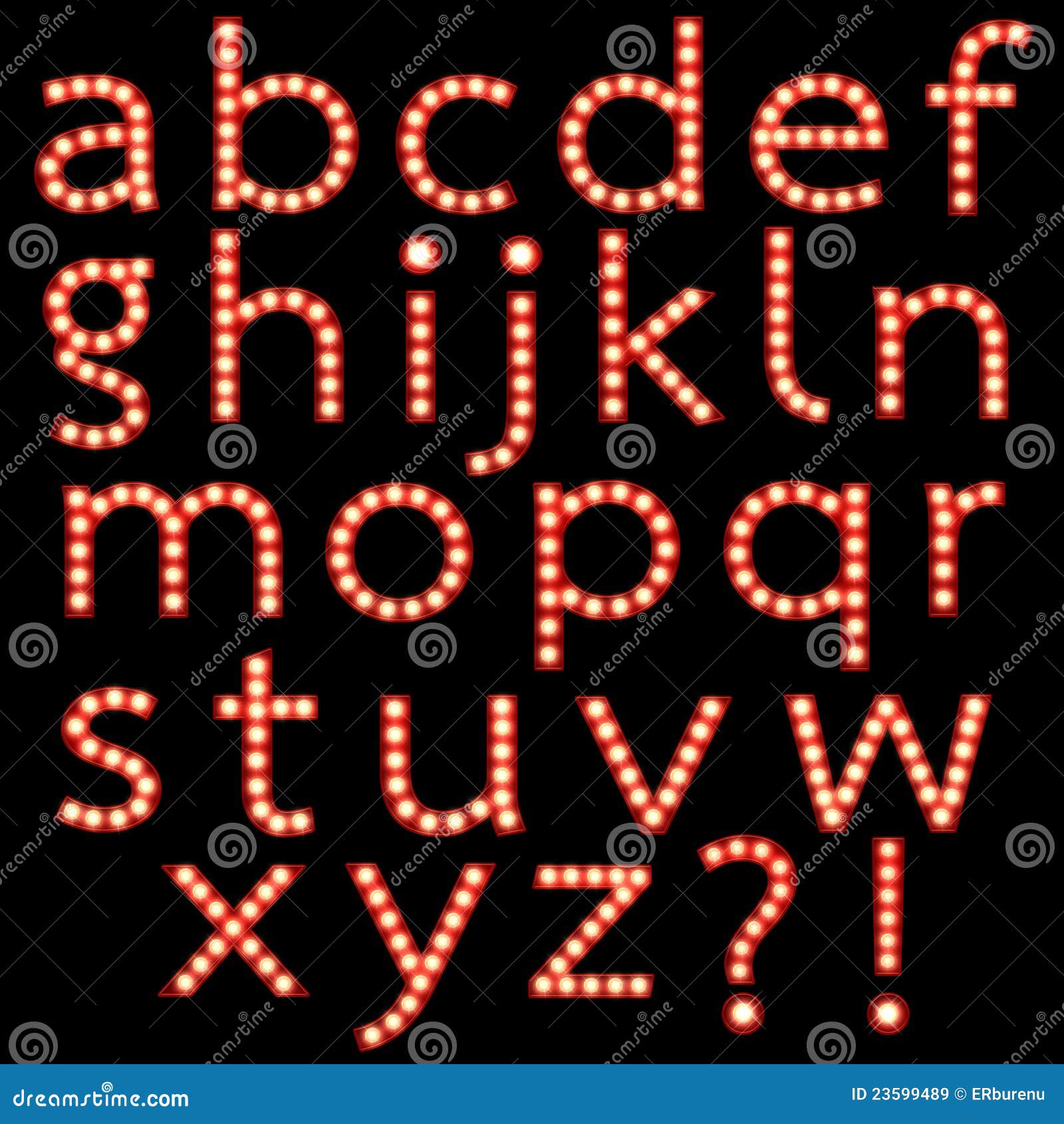 Set Of Black Broadway Light Bulb Alphabet Royalty-Free Stock Photo ...