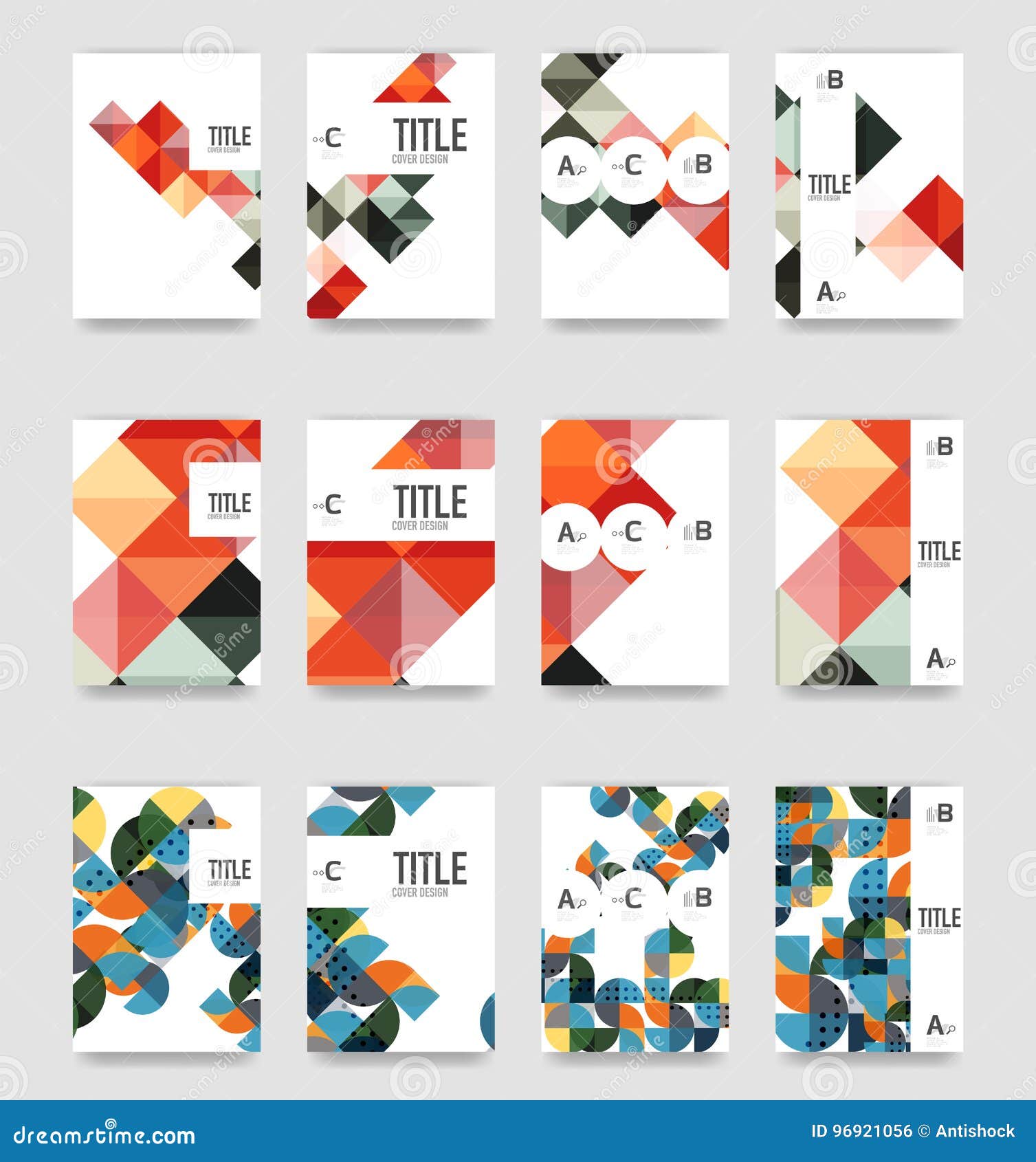 Set of Brochure Cover Templates Stock Vector - Illustration of layout ...