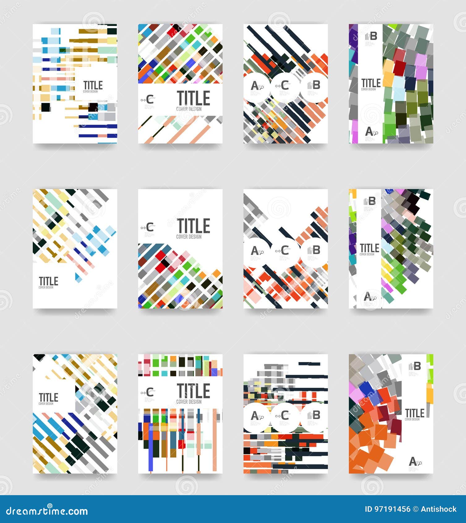 Set of Brochure Cover Templates Stock Vector - Illustration of leaflet ...