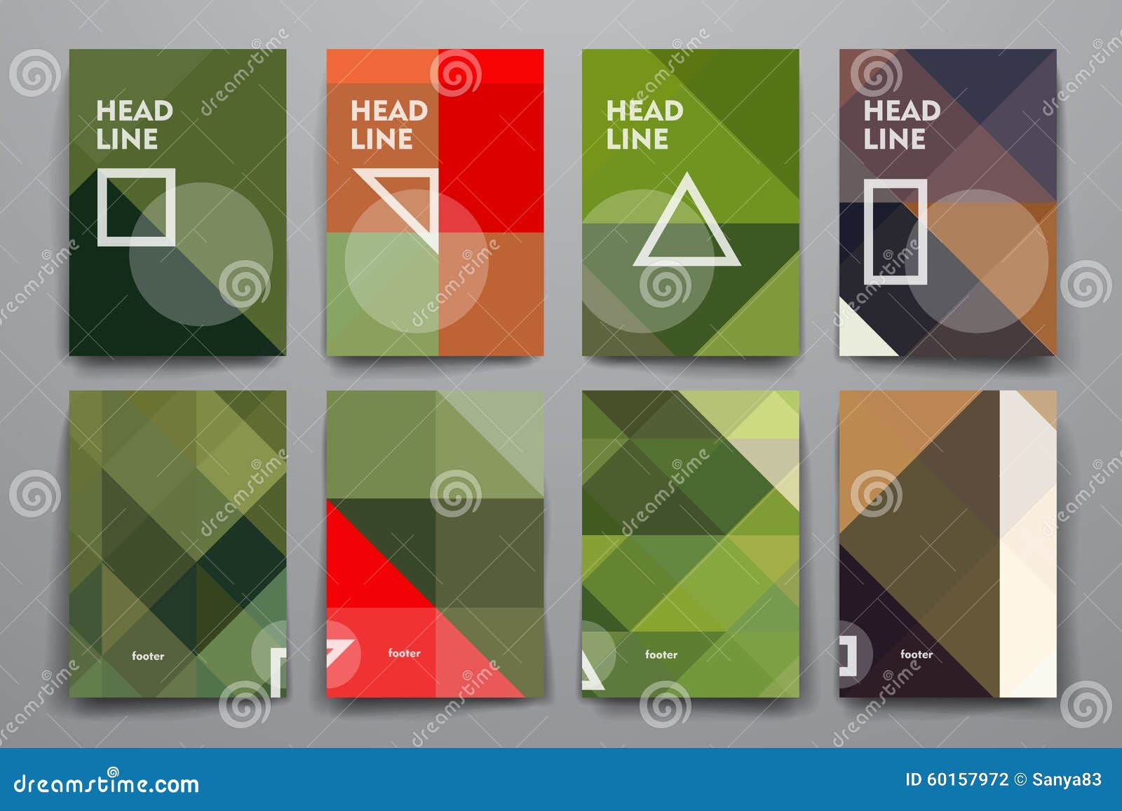 Set of Brochure, Poster Design Templates in Stock Vector - Illustration ...