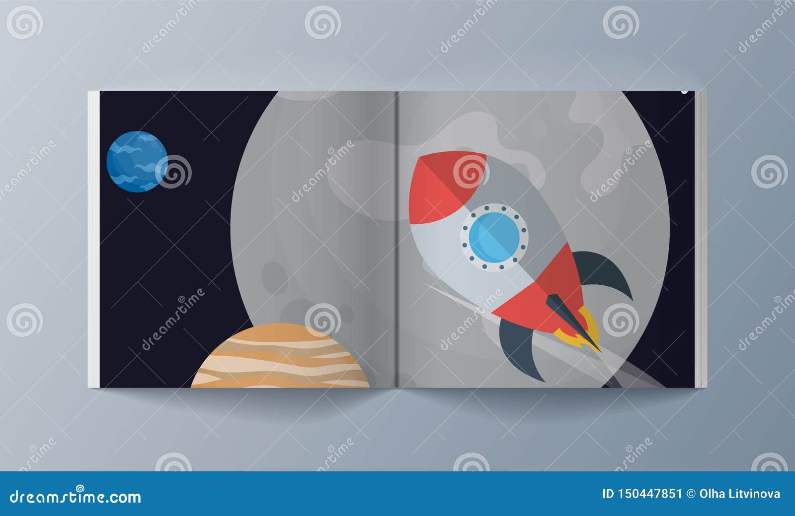Set of Brochures for Space Exploration and Gravity Research Stock ...