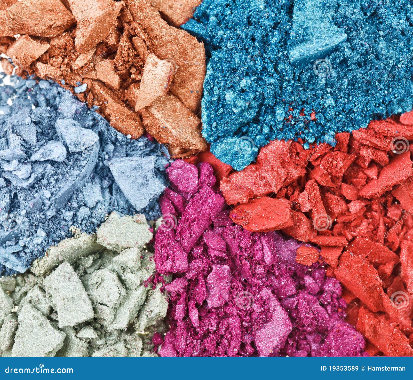 Set of Broken Multicolor Eye Shadow Stock Image - Image of eyeshade ...