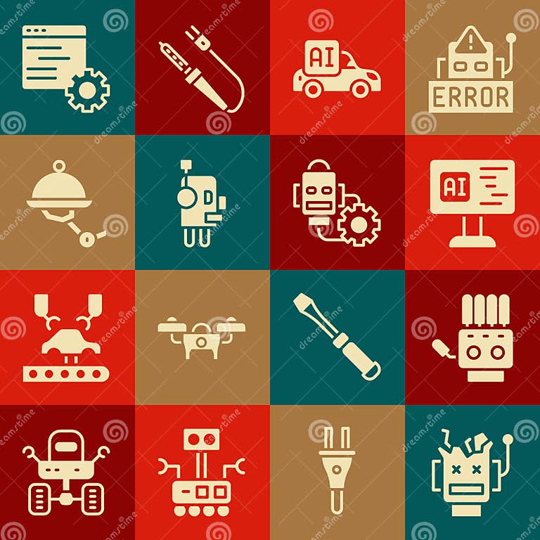 Set Broken Robot, Mechanical Hand, Software, Autonomous Smart Car, Robot, Waiter, Computer Api ...