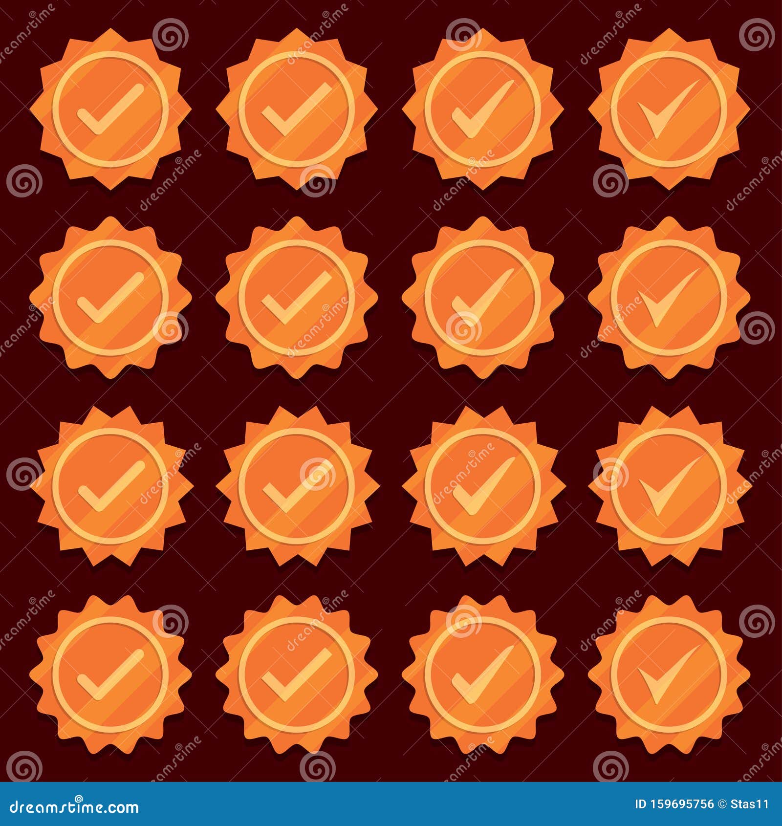 Profile Verification Check Marks Icons. Verified And Unverified Account ...