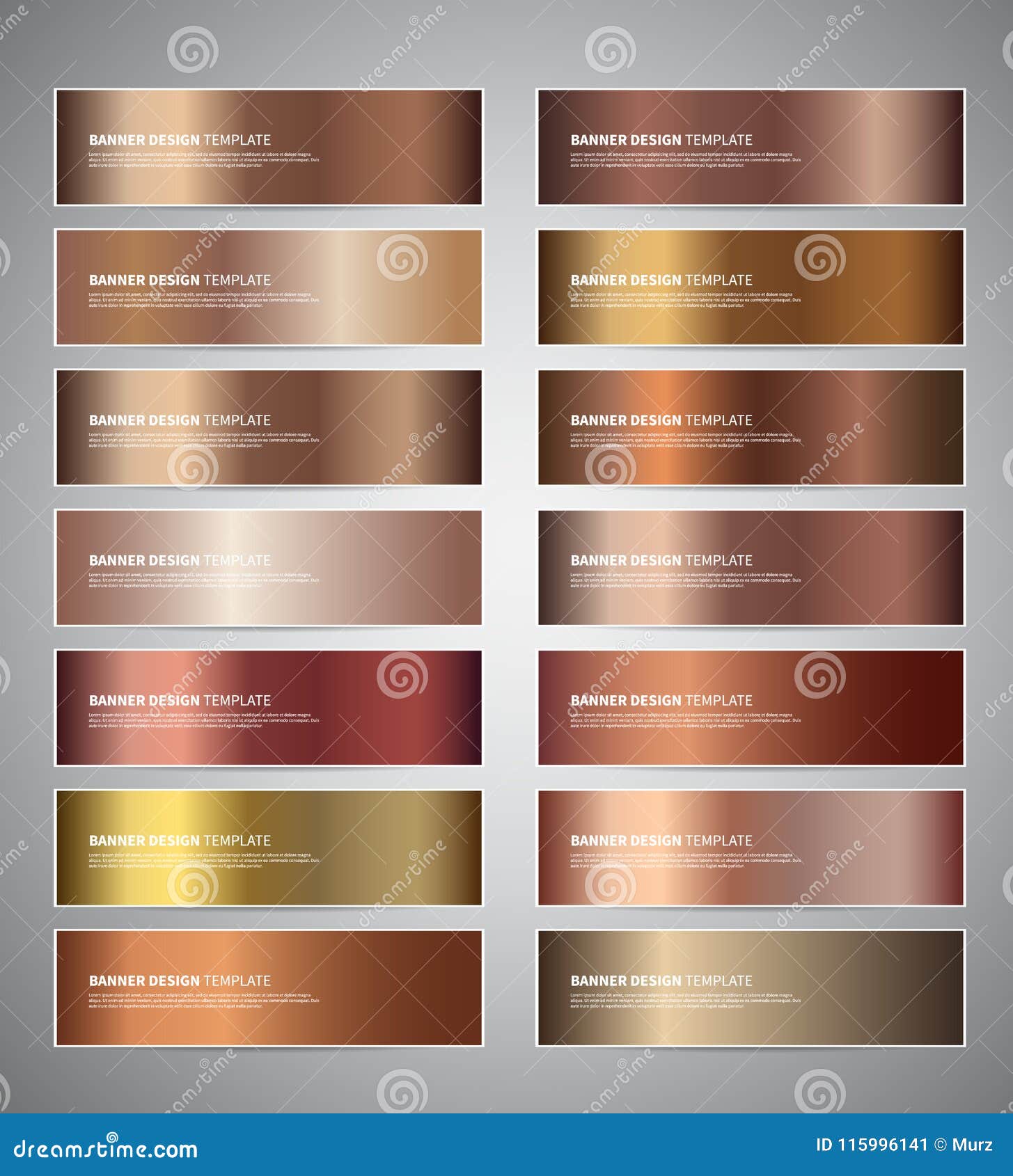 Bronze Gradient Vector Banners | CartoonDealer.com #115996141