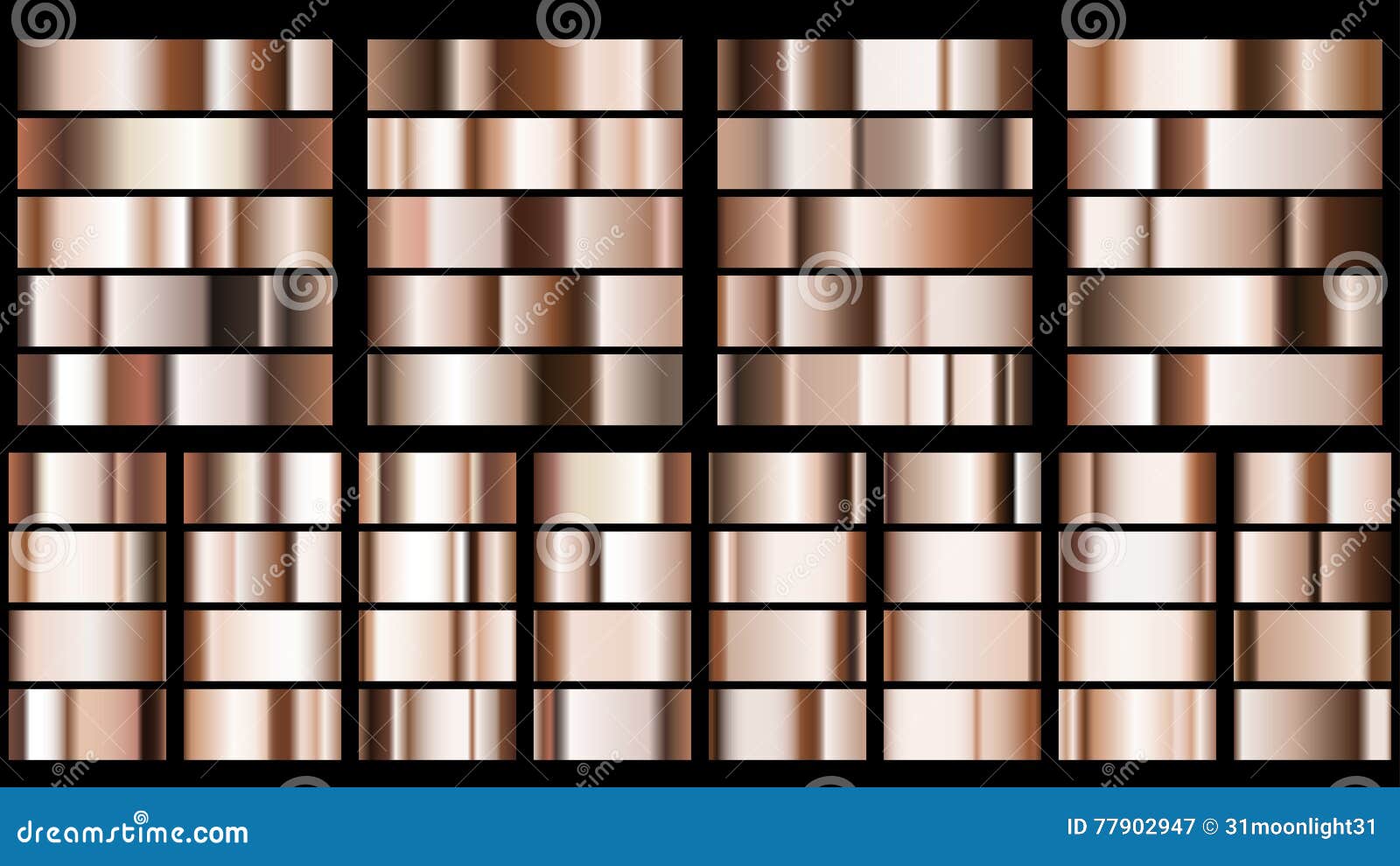 Set Of Red Metal Gradients Vector Illustration | CartoonDealer.com ...