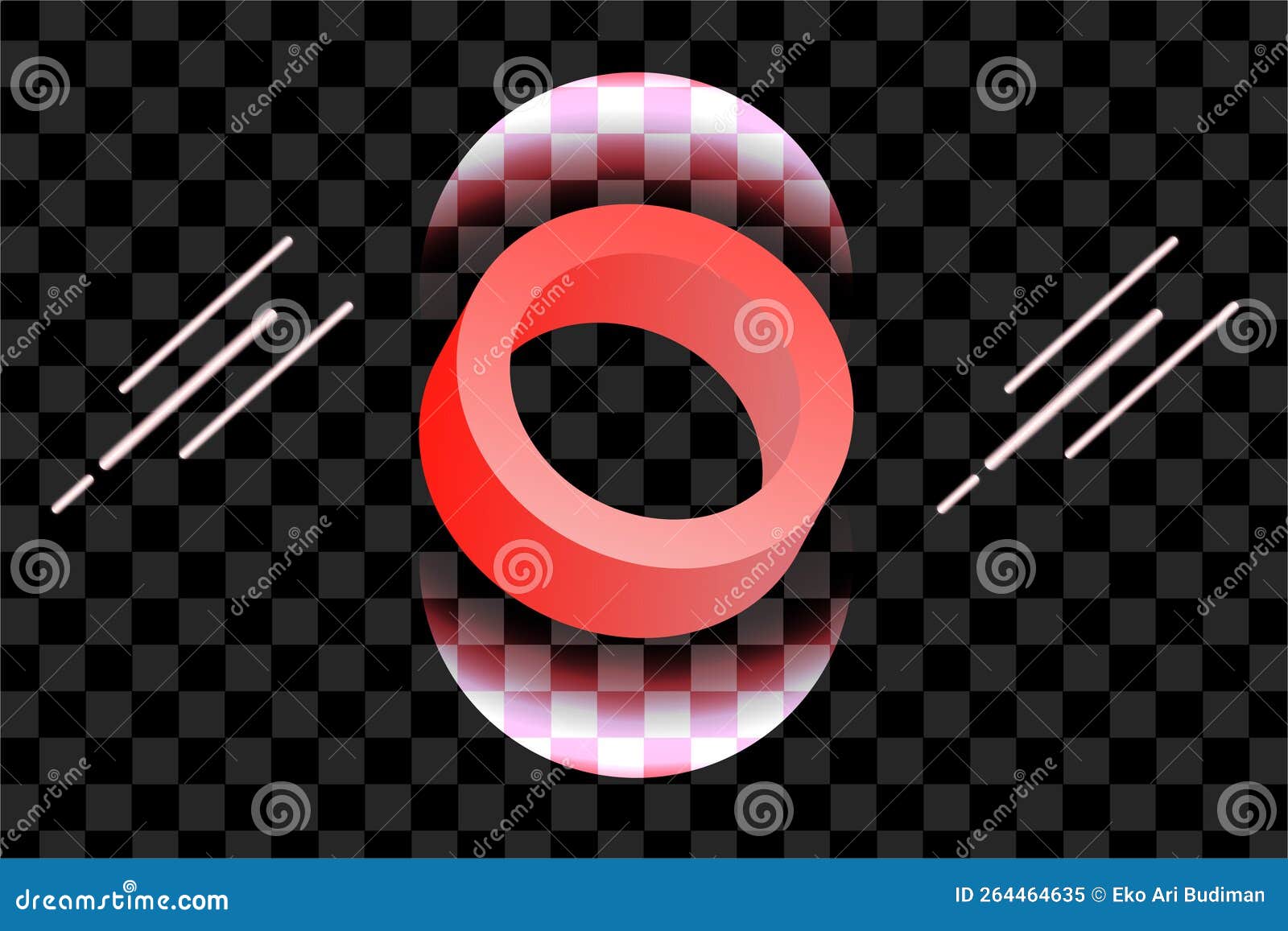 Red 3d Element Design Shape Sphere Cube Graphic Stock Illustration ...