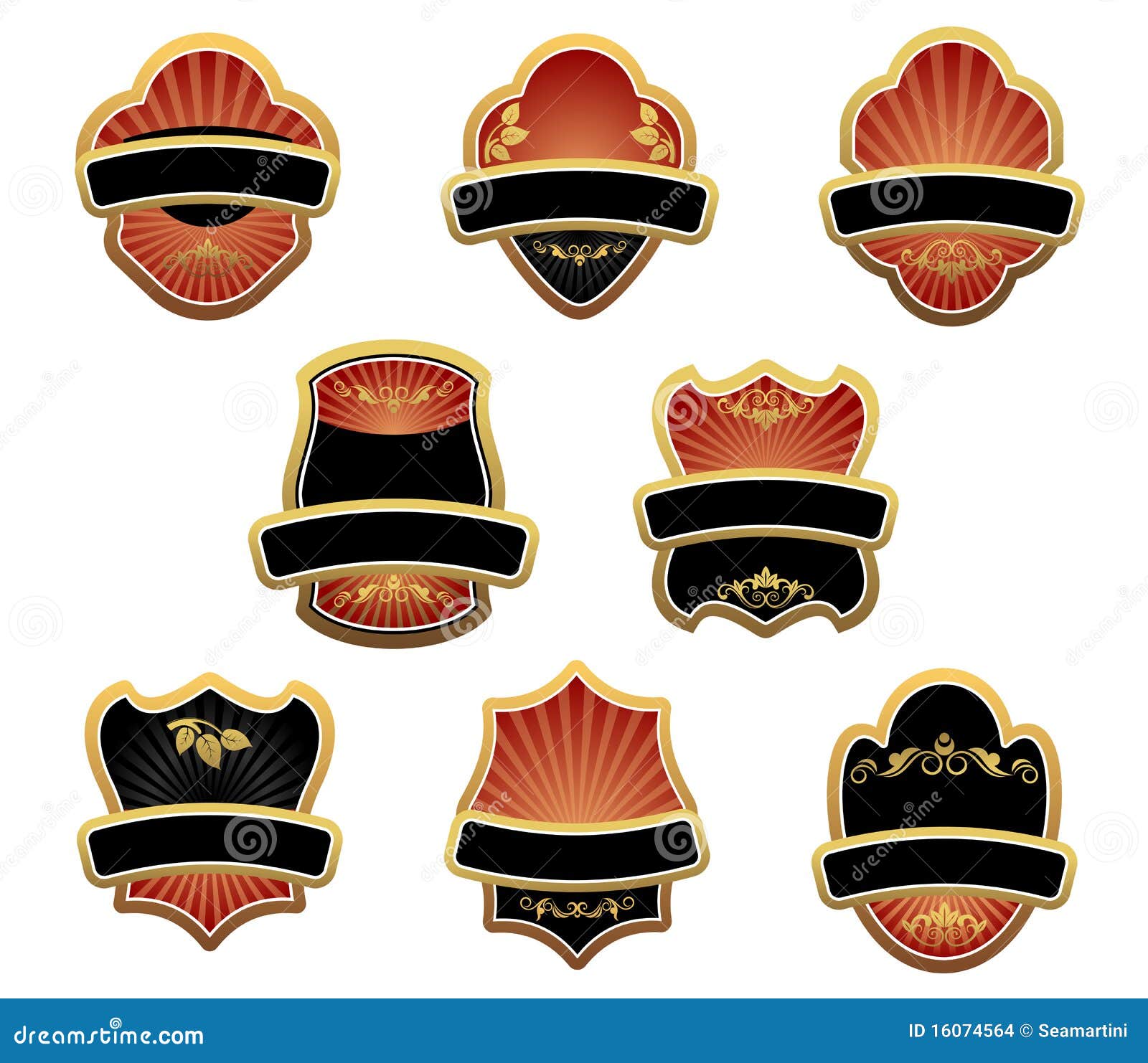 Set of brown labels stock vector. Illustration of beverage - 16074564