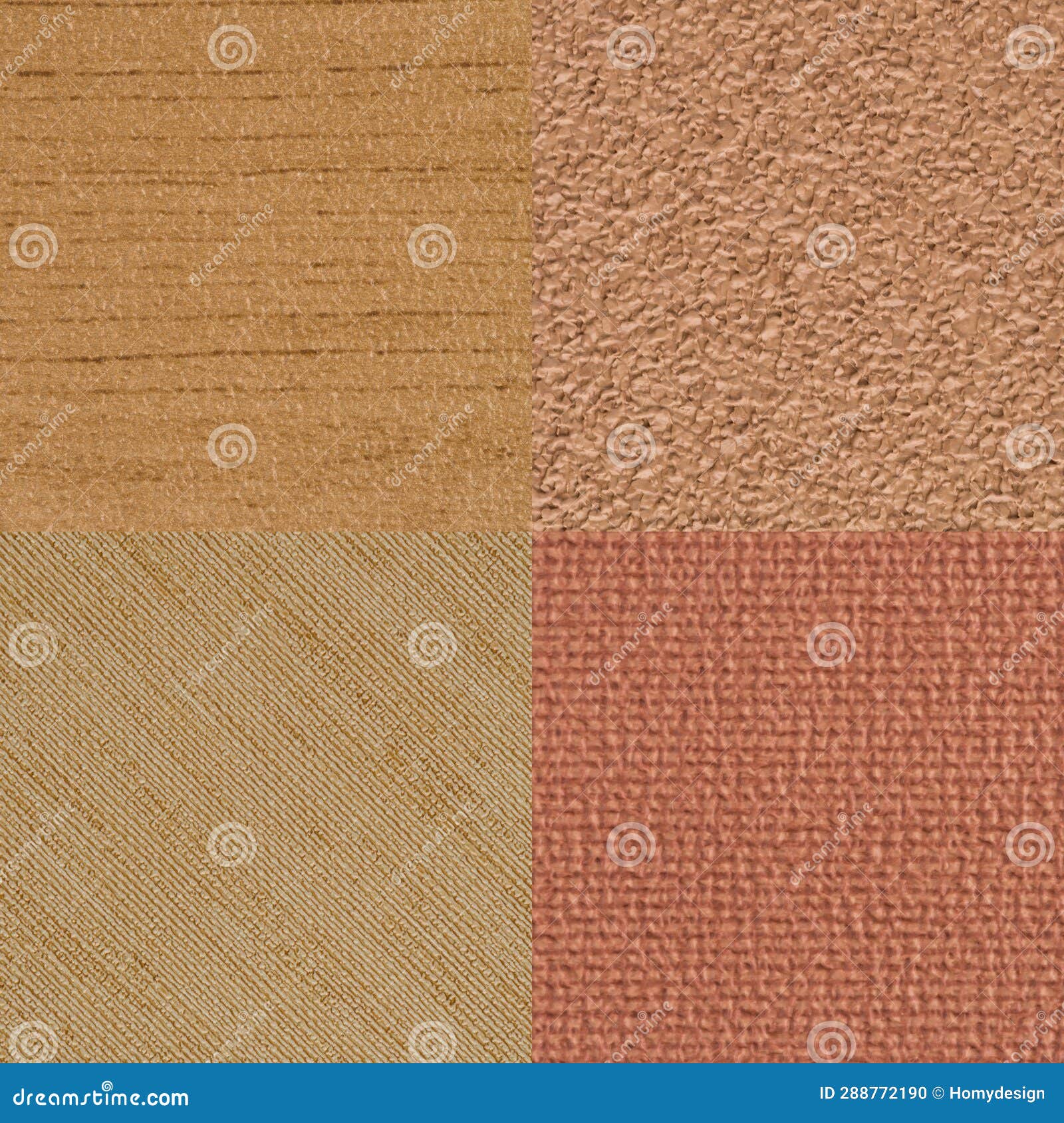 Set of brown vinyl samples stock photo. Image of relief - 288772190