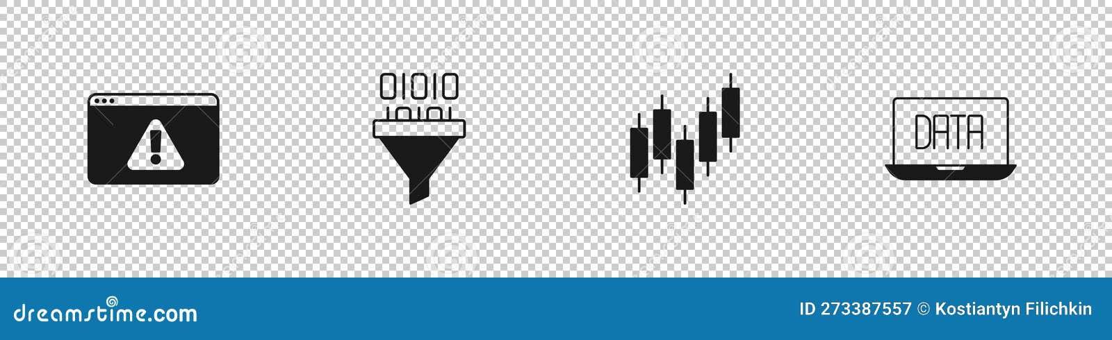 Set Browser with Exclamation Mark, Binary Code, Stocks Market and Data ... Set Browser with Exclamation Mark, Binary Code, Stocks Market and Data ...