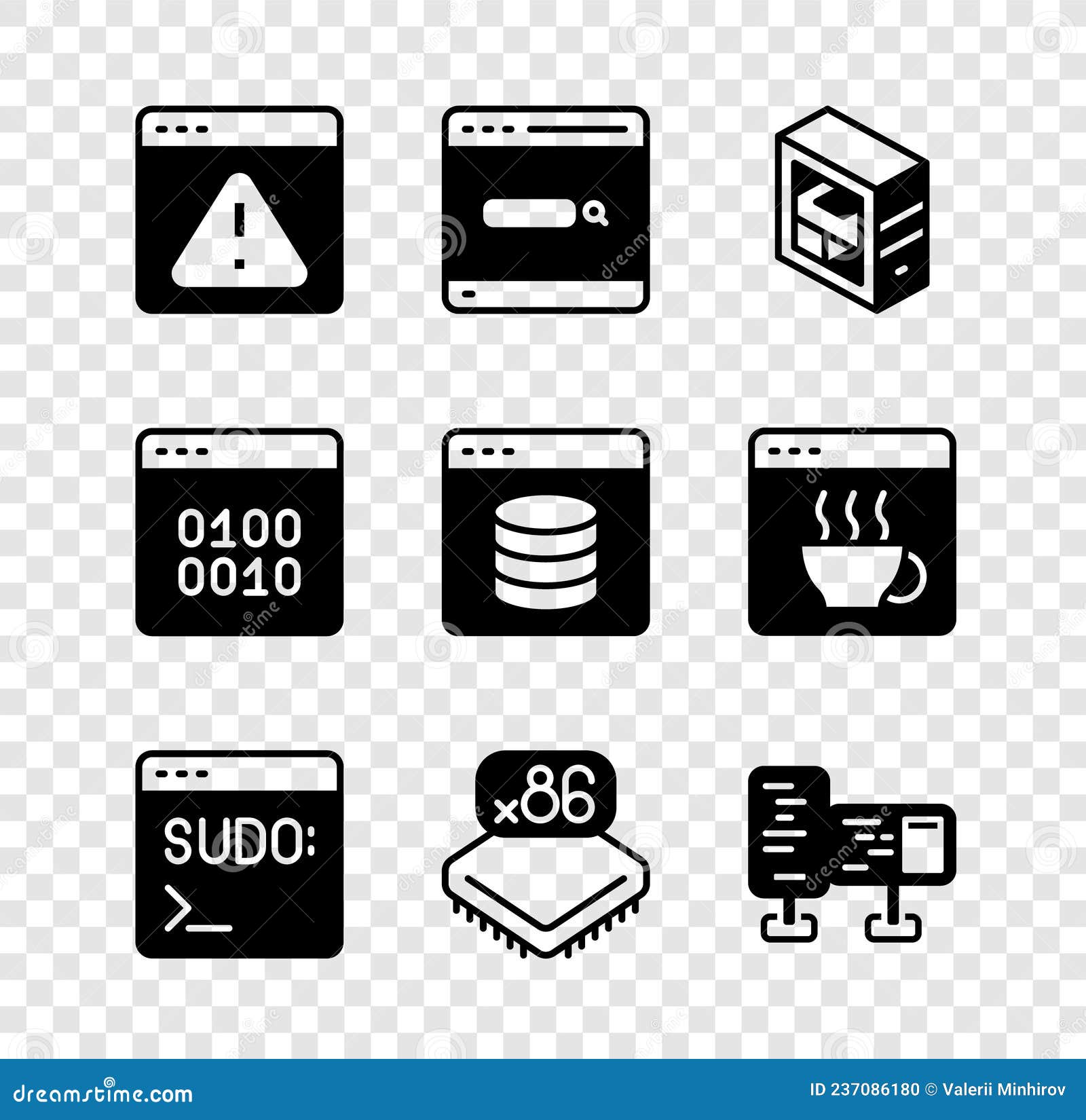 Set Browser With Exclamation Mark Search Engine Computer Code Terminal Processor