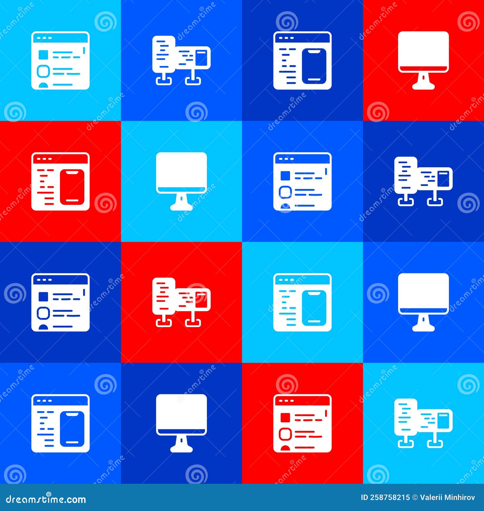 Set Browser Files, Computer Monitor Screen, Software and Icon. Vector ... Set Browser Files, Computer Monitor Screen, Software and Icon. Vector ...