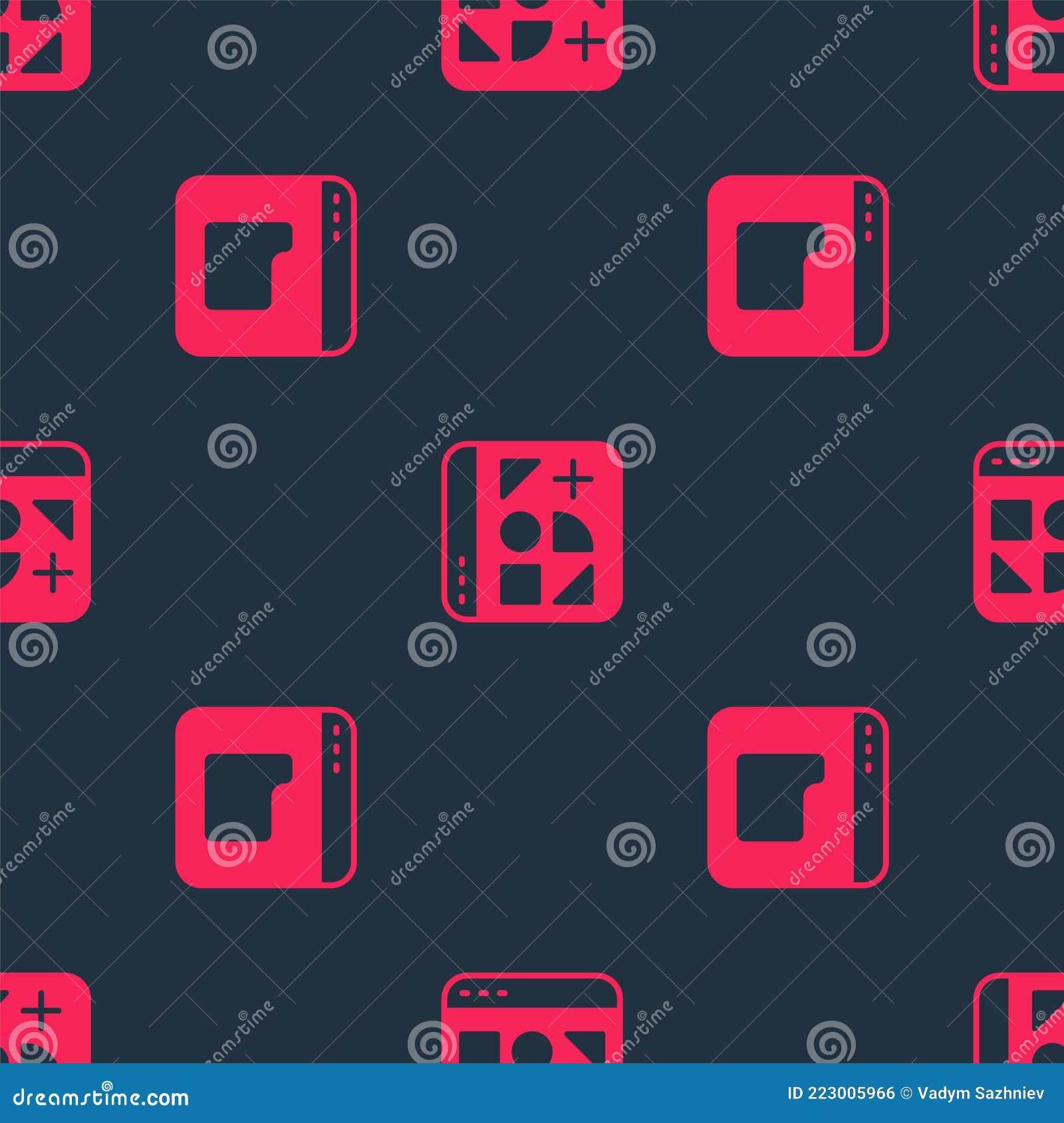 Set Browser Files and Different on Seamless Pattern. Vector Stock ...