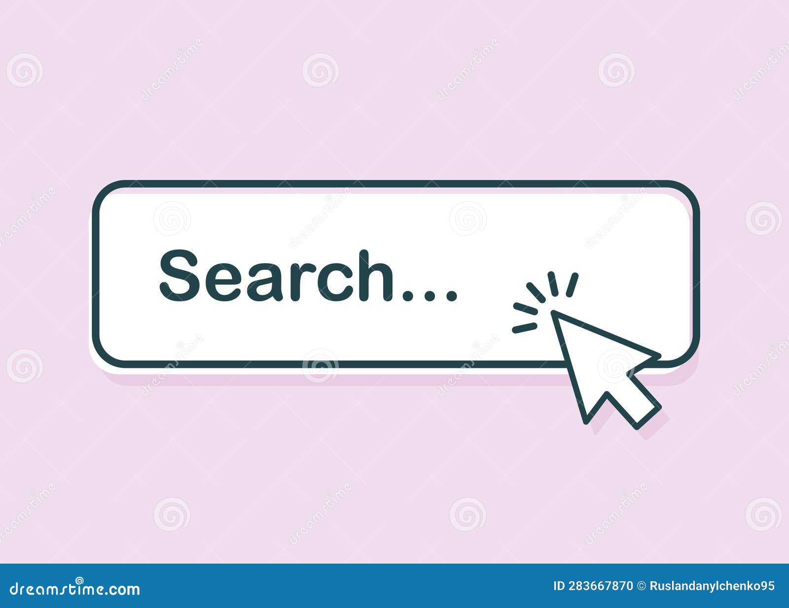 Set of Browser Search Bar Icons on Bright Background. a Collection of ...