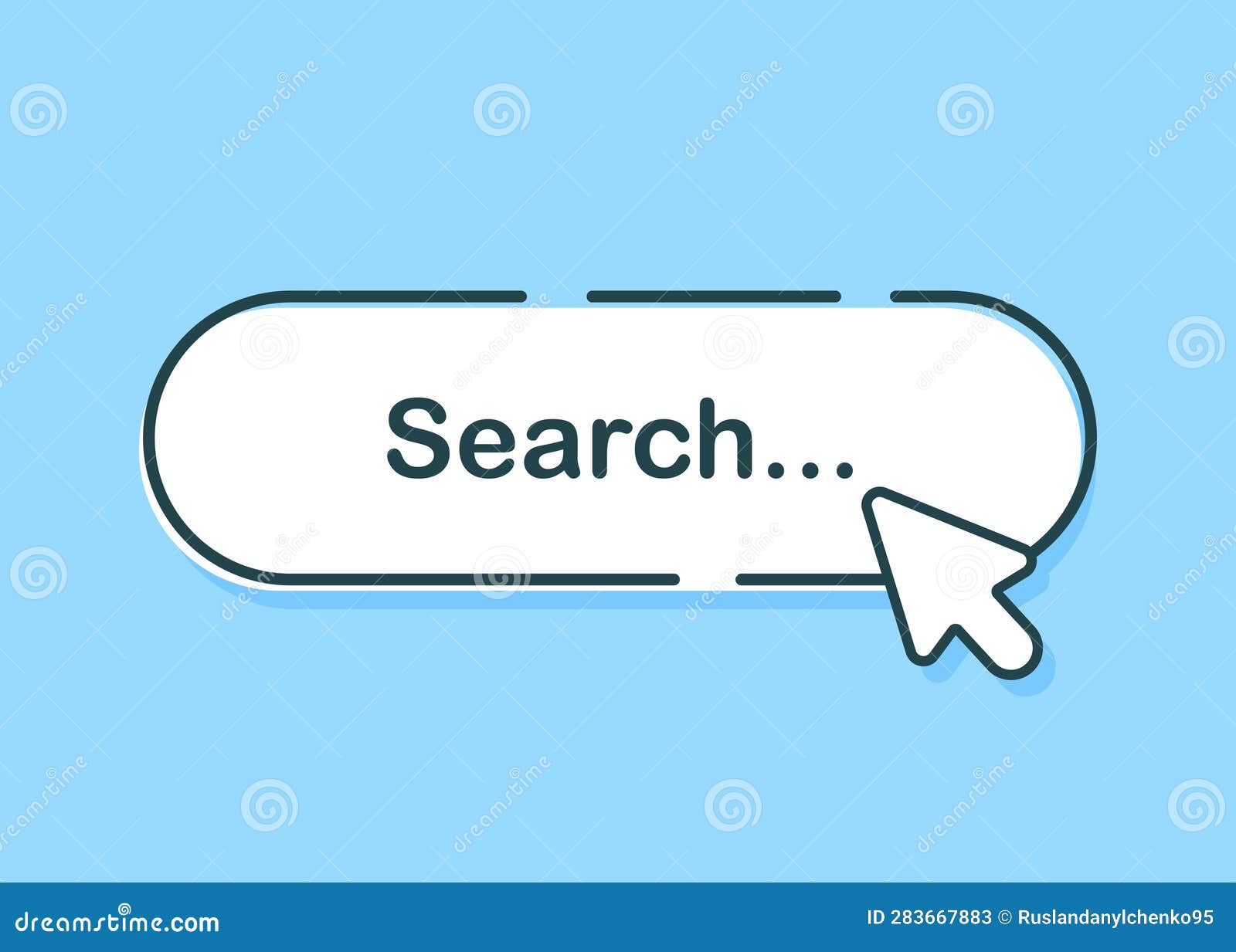 Set of Browser Search Bar Icons on Bright Background. a Collection of ...