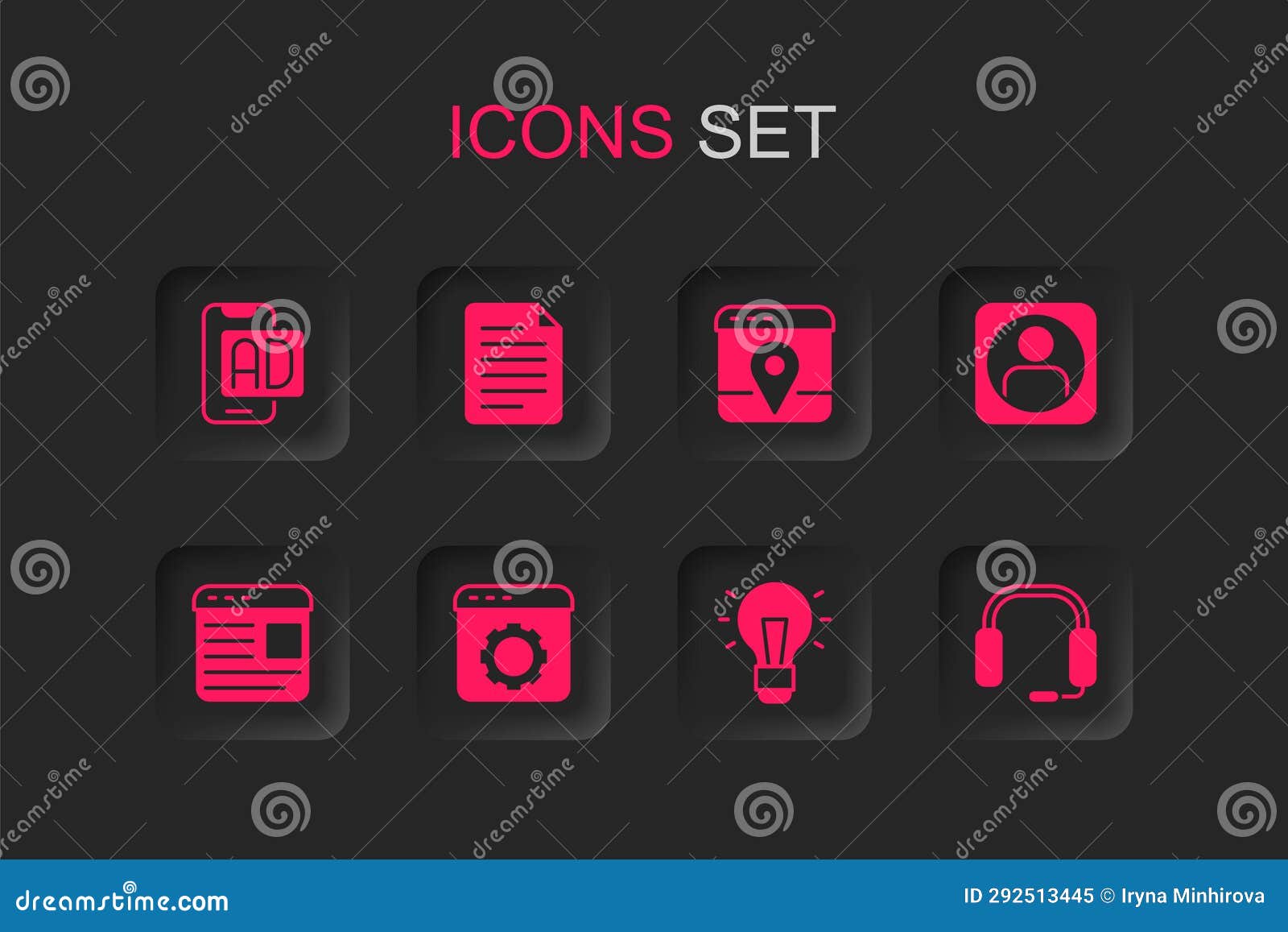 Set Browser Setting, File Document, Advertising, Light Bulb, Create ... Set Browser Setting, File Document, Advertising, Light Bulb, Create ...