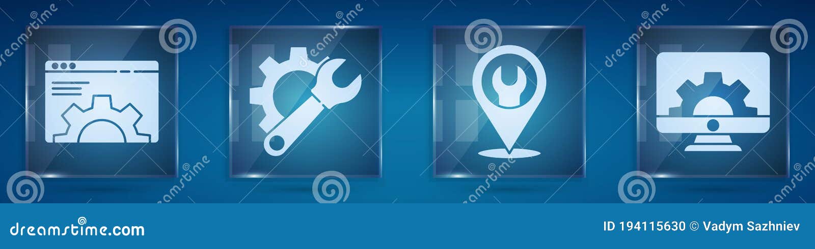 Set Browser Setting, Wrench Spanner and Gear, Location with Wrench ...