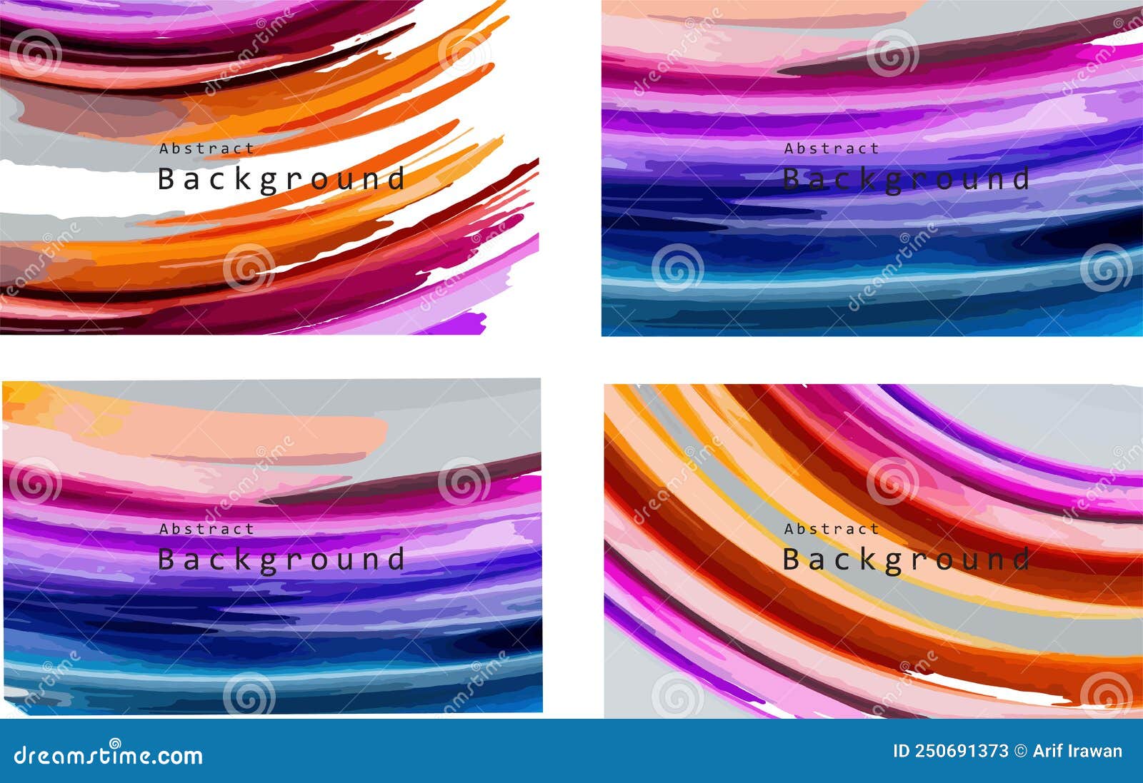 SET BRUSH PAINT BACKGROUND ABSTRACT Stock Vector - Illustration of line ...