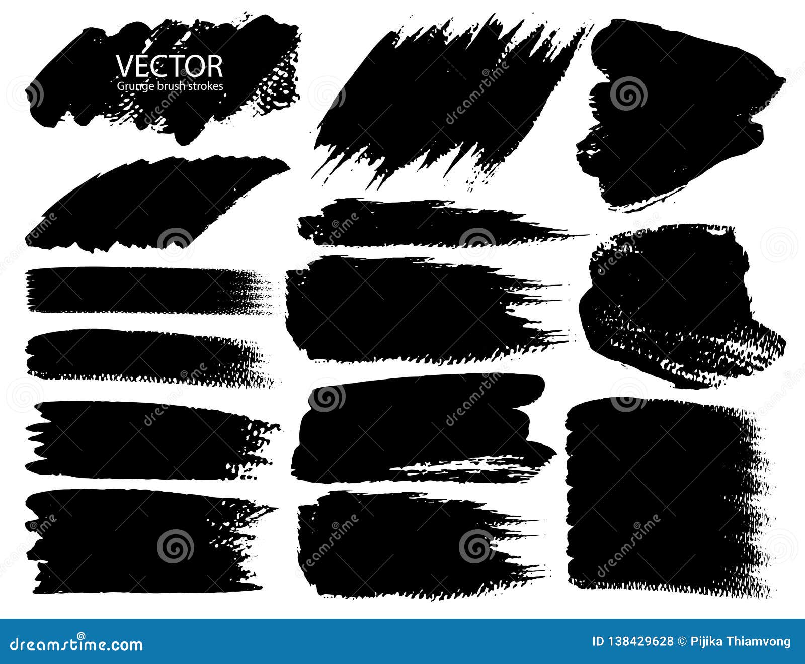 Set of Brush Strokes, Black Ink Grunge Brush Strokes. Stock Vector ... Set of Brush Strokes, Black Ink Grunge Brush Strokes. Stock Vector ...