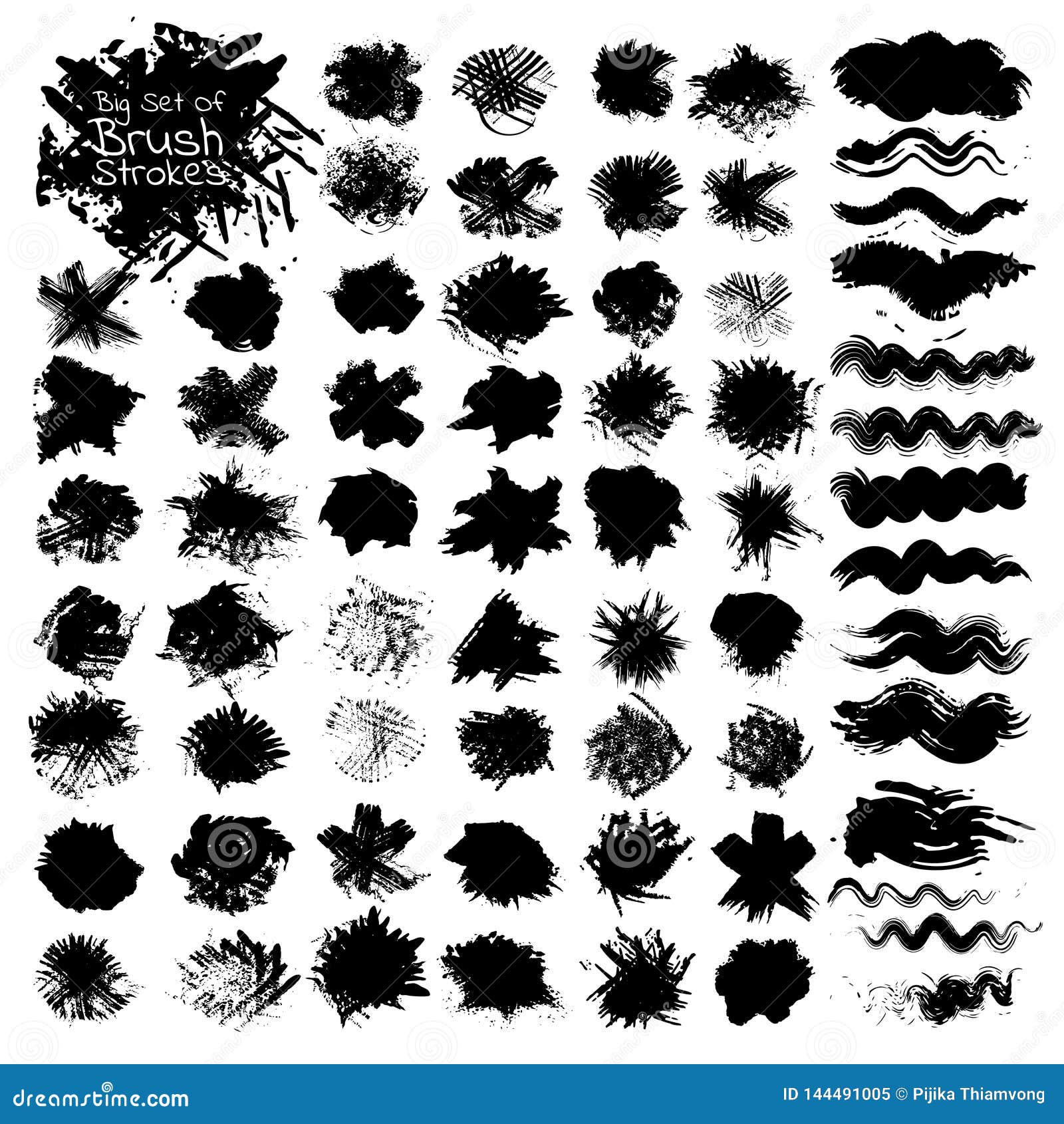 Set of Brush Strokes, Black Ink Grunge Brush Strokes. Stock Vector ... Set of Brush Strokes, Black Ink Grunge Brush Strokes. Stock Vector ...