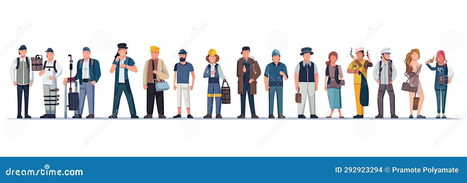 Set of Builders, Technicians, Engineers and Industrial Workers Cartoon ...