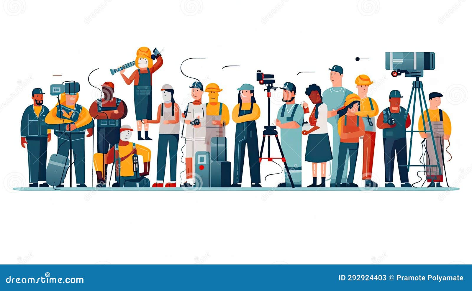 Set Of Builders, Technicians, Engineers And Industrial Workers Cartoon ...