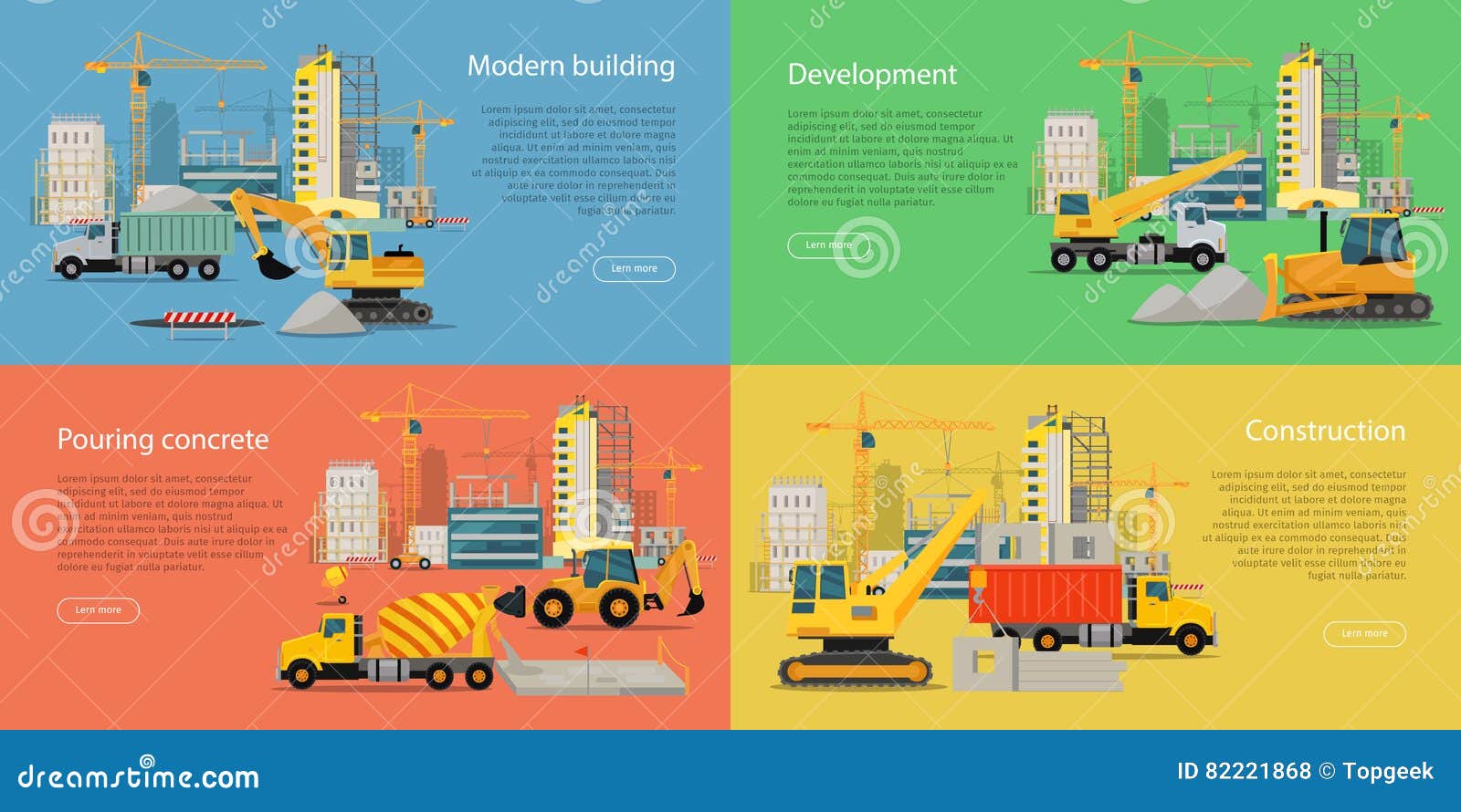 Set of Building and Construction Web Banners Stock Vector ...