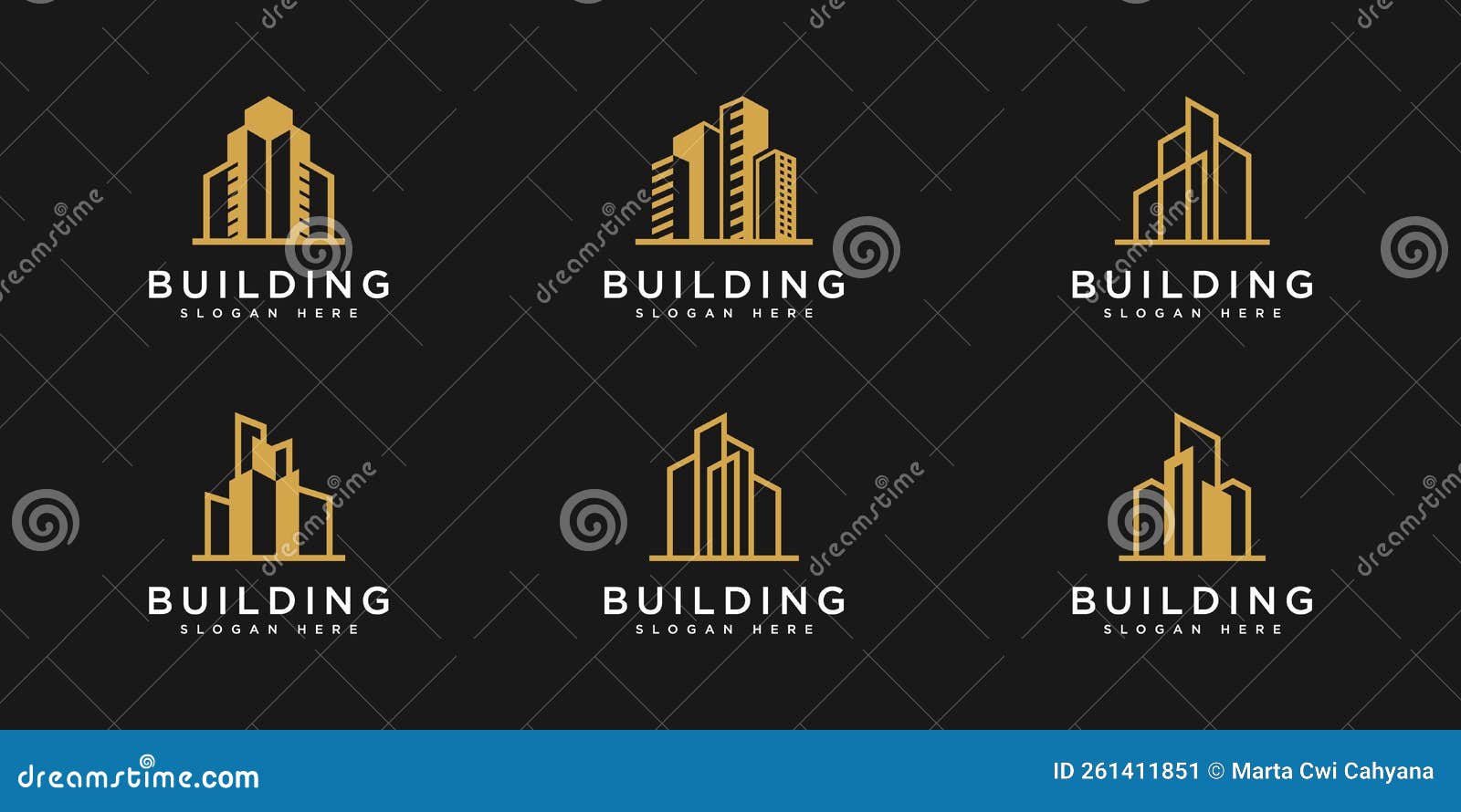 Set of Building Logo Design Template Stock Vector - Illustration of ...