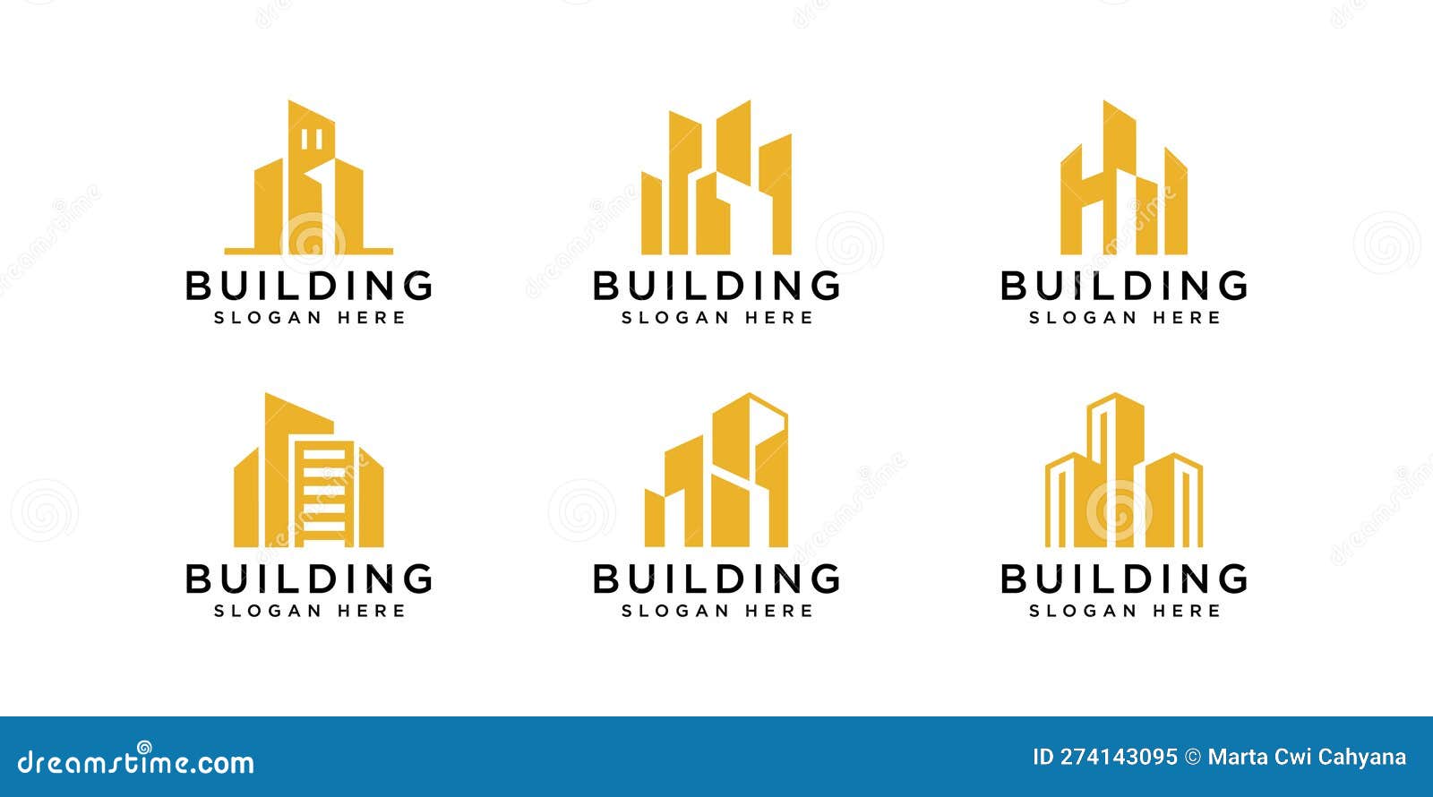 Set of Building Logo Design Template Stock Vector - Illustration of ...