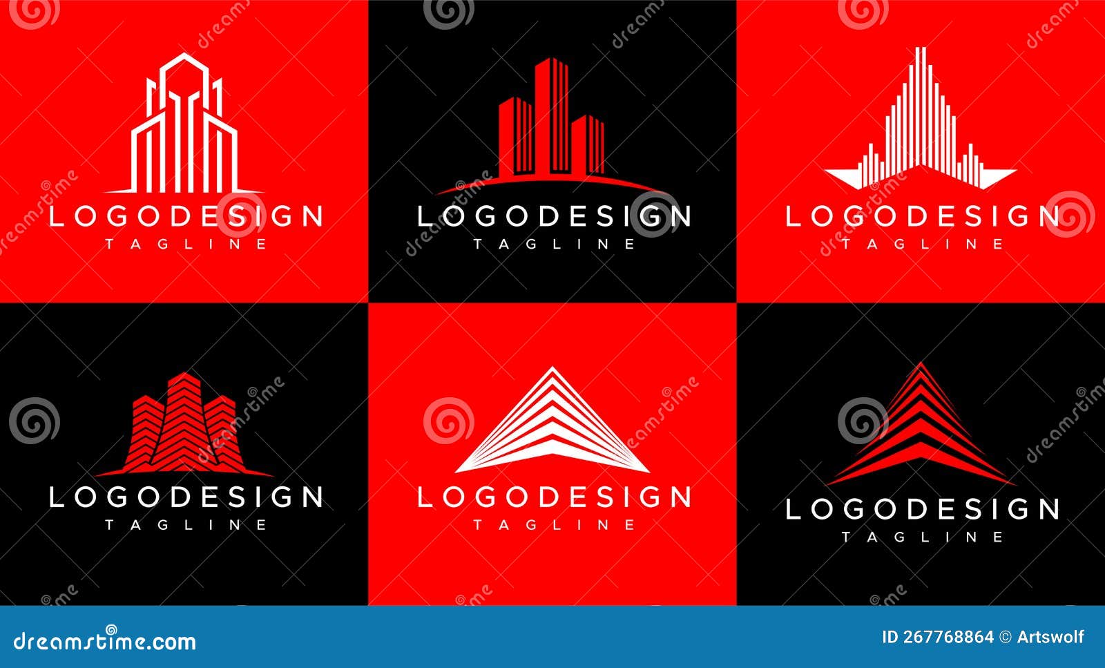 Set of Building Logo Design Template. Building Logo Vector. Stock ...