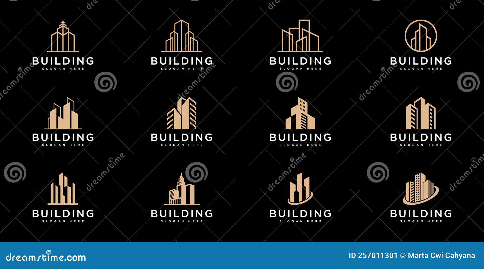 Set of Building Logo Design Vector Stock Vector - Illustration of build ...