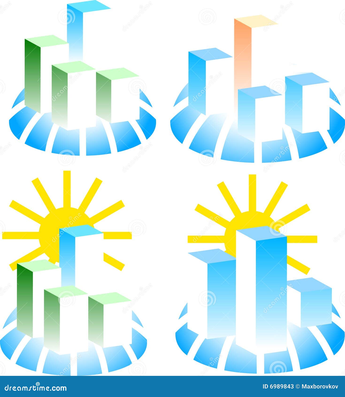 Set Of Building Logos. Cartoon Vector | CartoonDealer.com #6989843